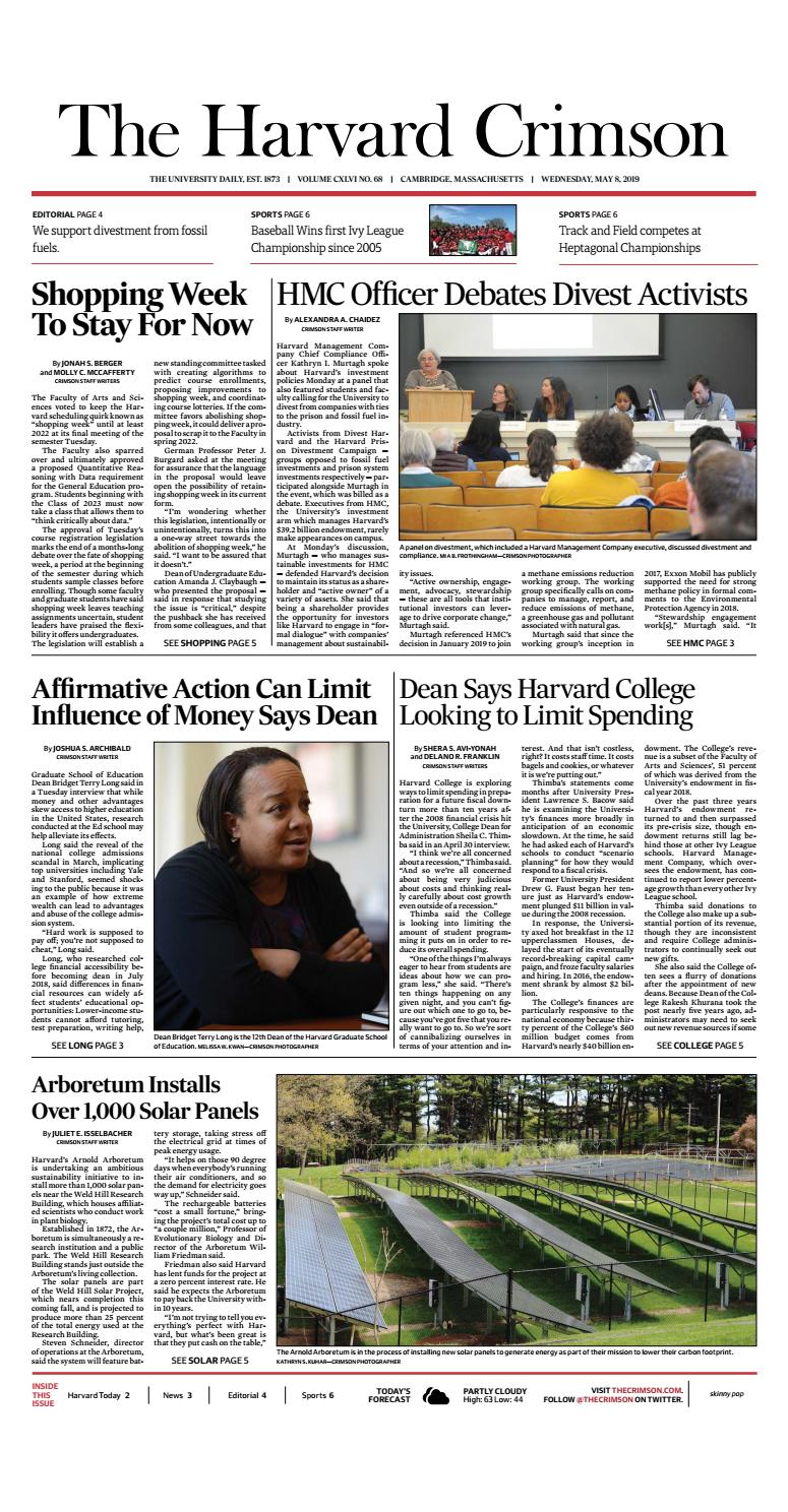 The Harvard Crimson - Volume CXLVI, No. 68 by The Harvard Crimson - Issuu