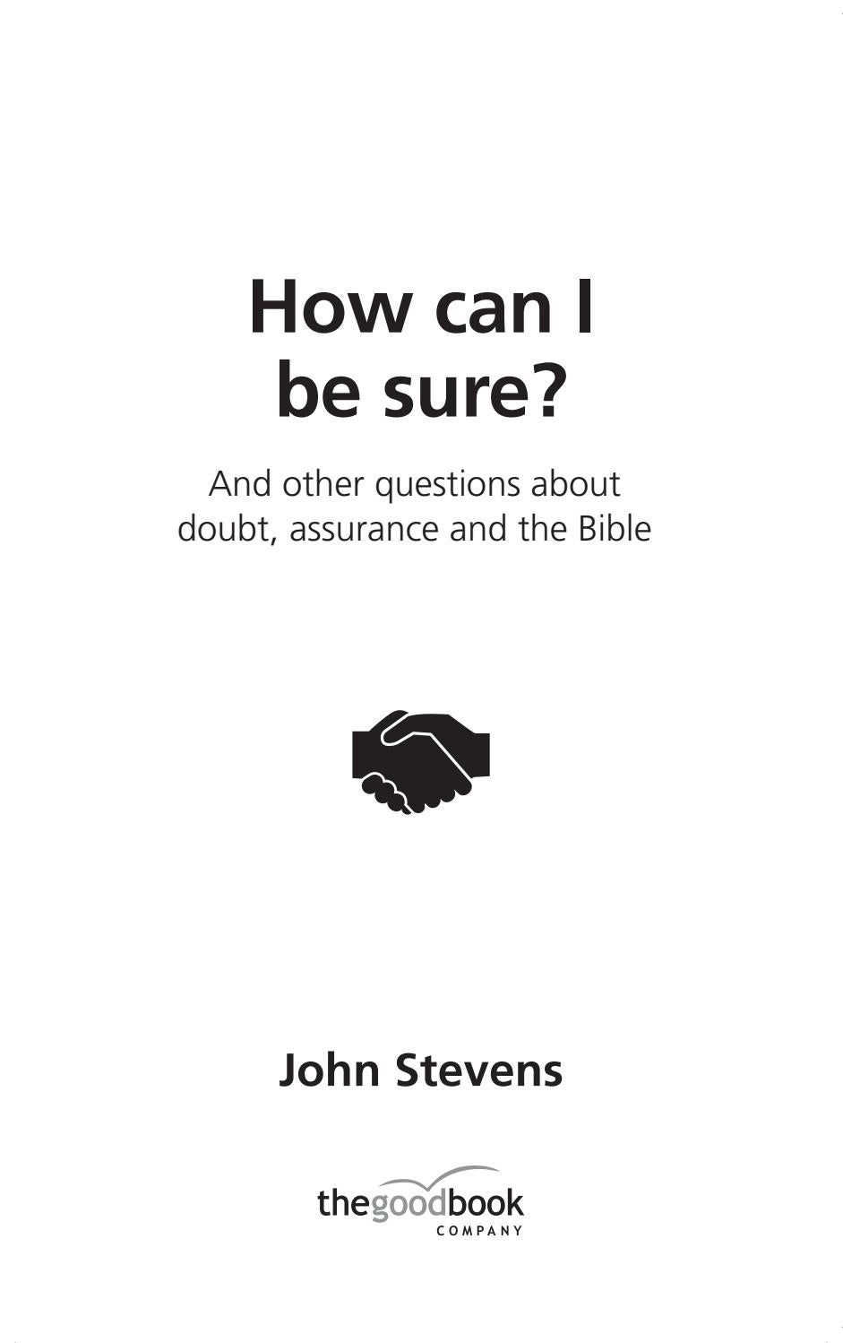 Look Inside: b'How can I be sure?' by The Good Book Company - Issuu