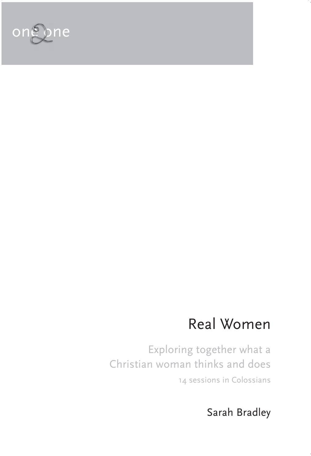 Look Inside: b'One2One: Real Women' by The Good Book Company - Issuu