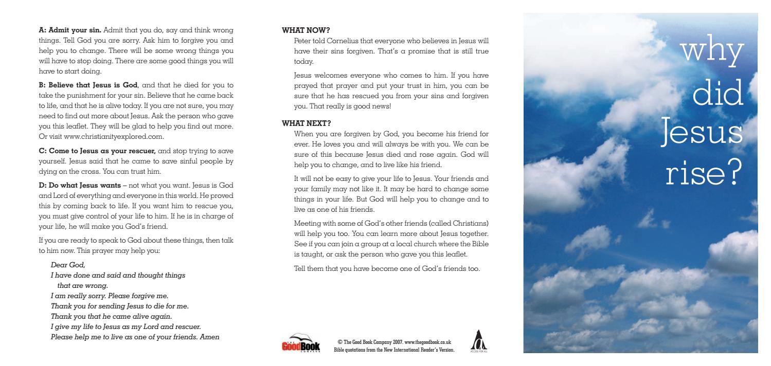 Look Inside: b'Why Did Jesus rise? (Access for All)' by The Good Book ...