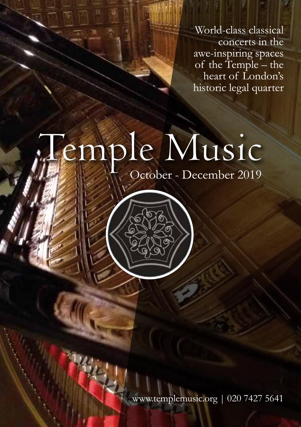 Temple Music October - December 2019 by The Inner Temple - Issuu