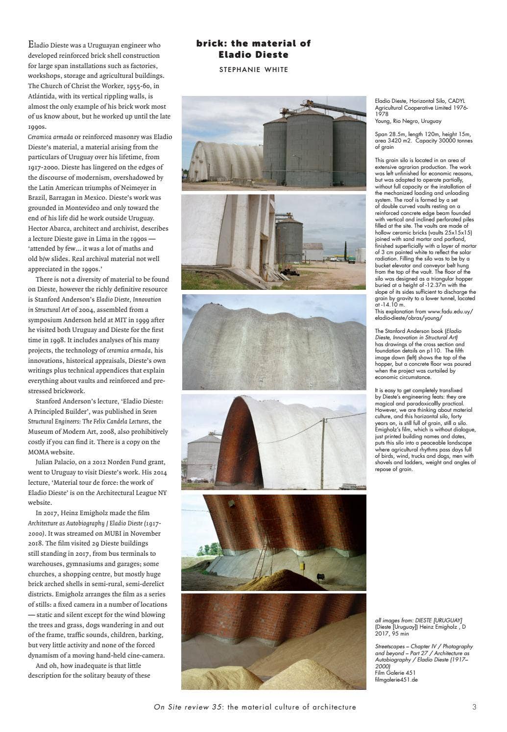 on site 35: the material culture of architecture by on site review - Issuu