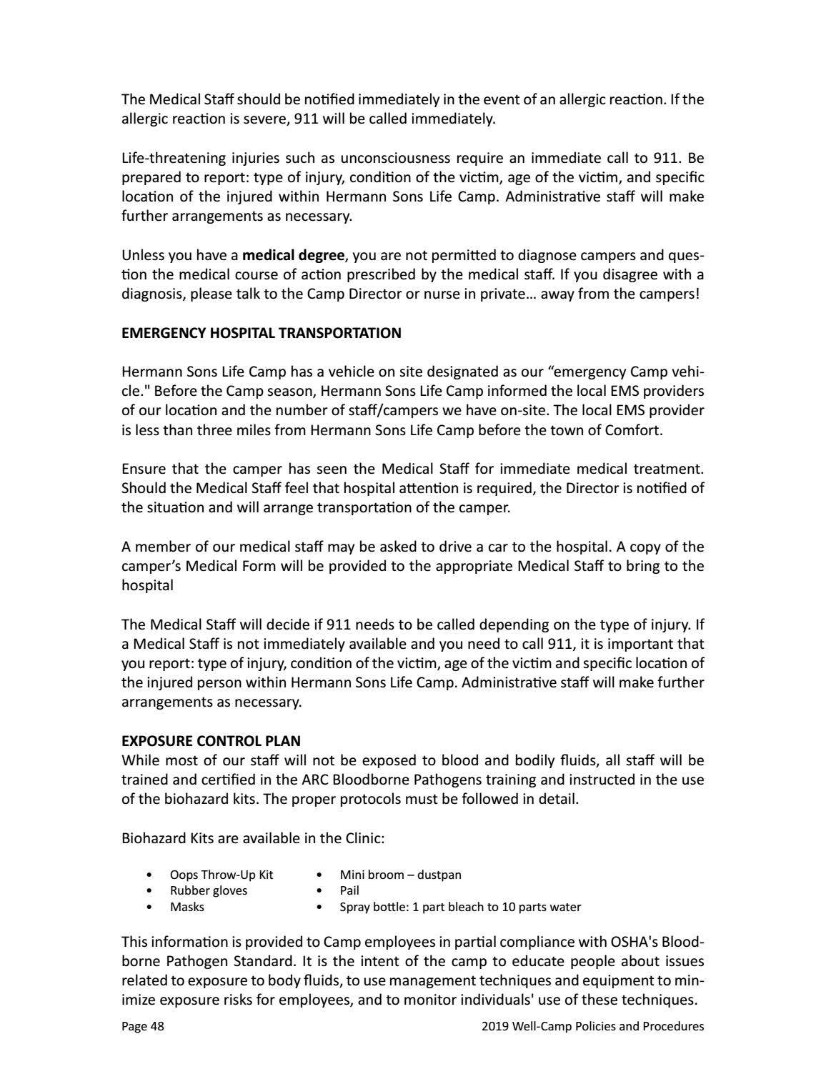 2019 Camp Staff Manual by Hermann Sons Life - Issuu