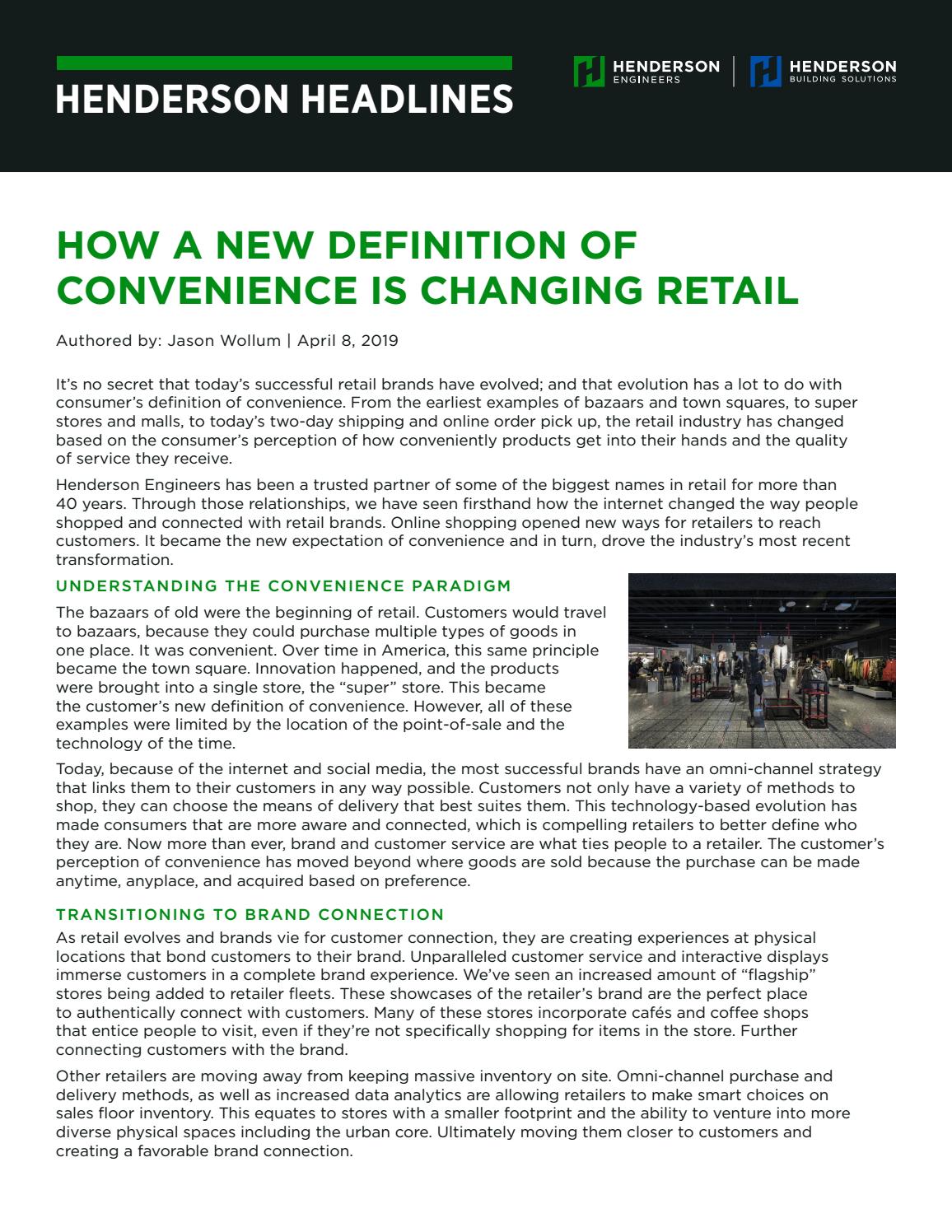 Convenience Definition