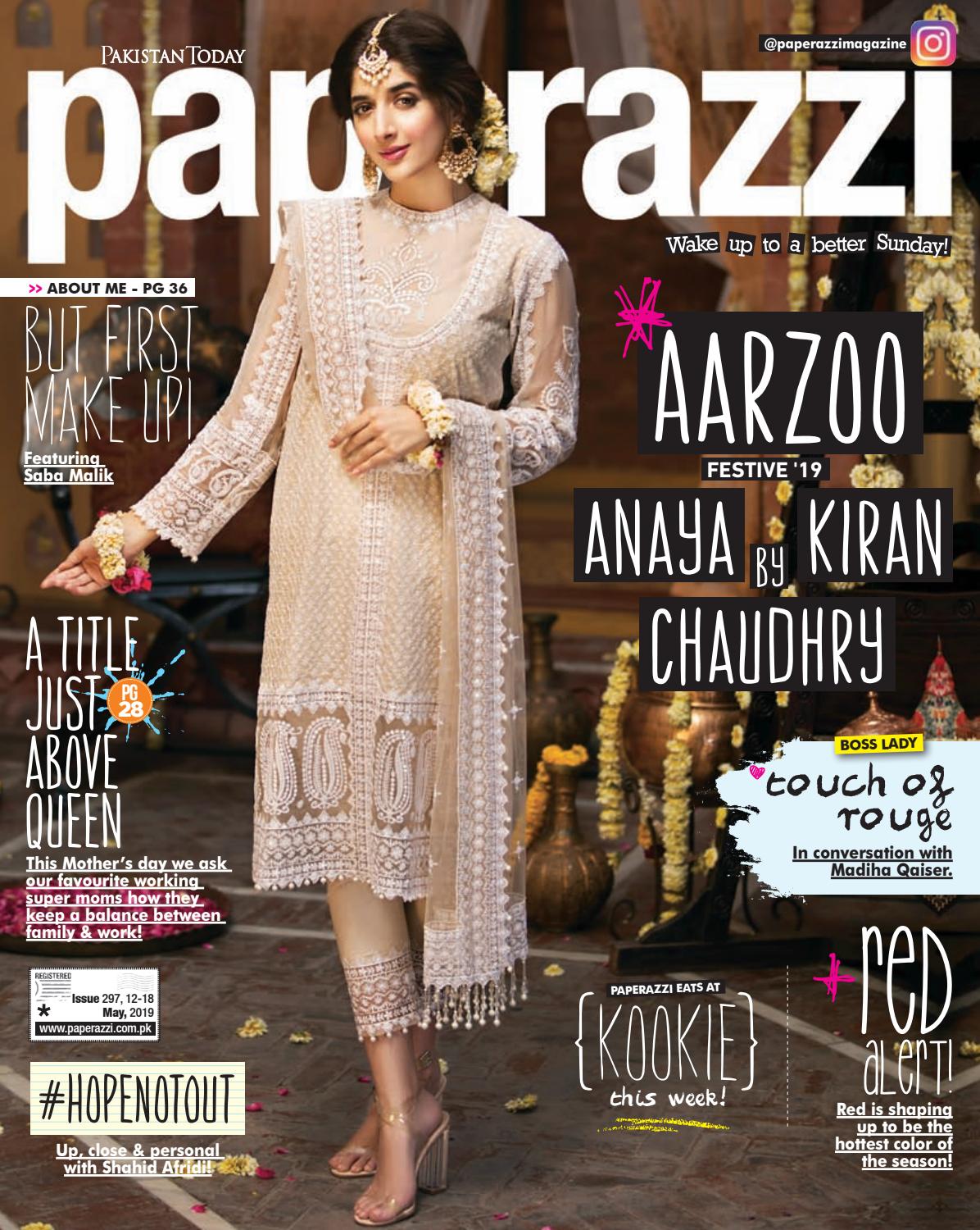 Pakistan Today Paperazzi Issue 297 May 12, 2019 Cover - Anaya by ...