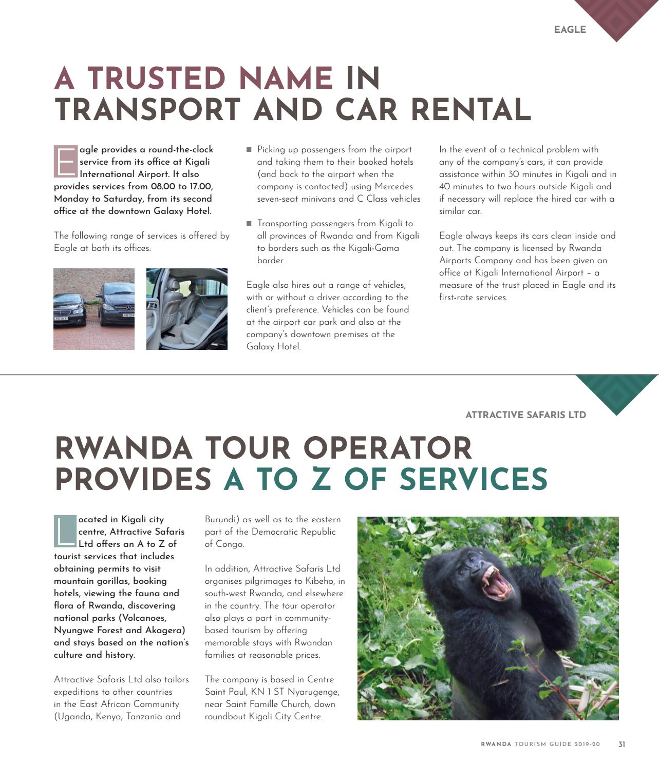 Rwanda Tourism Guide 2019-20 by Land & Marine Publications Ltd. - Issuu