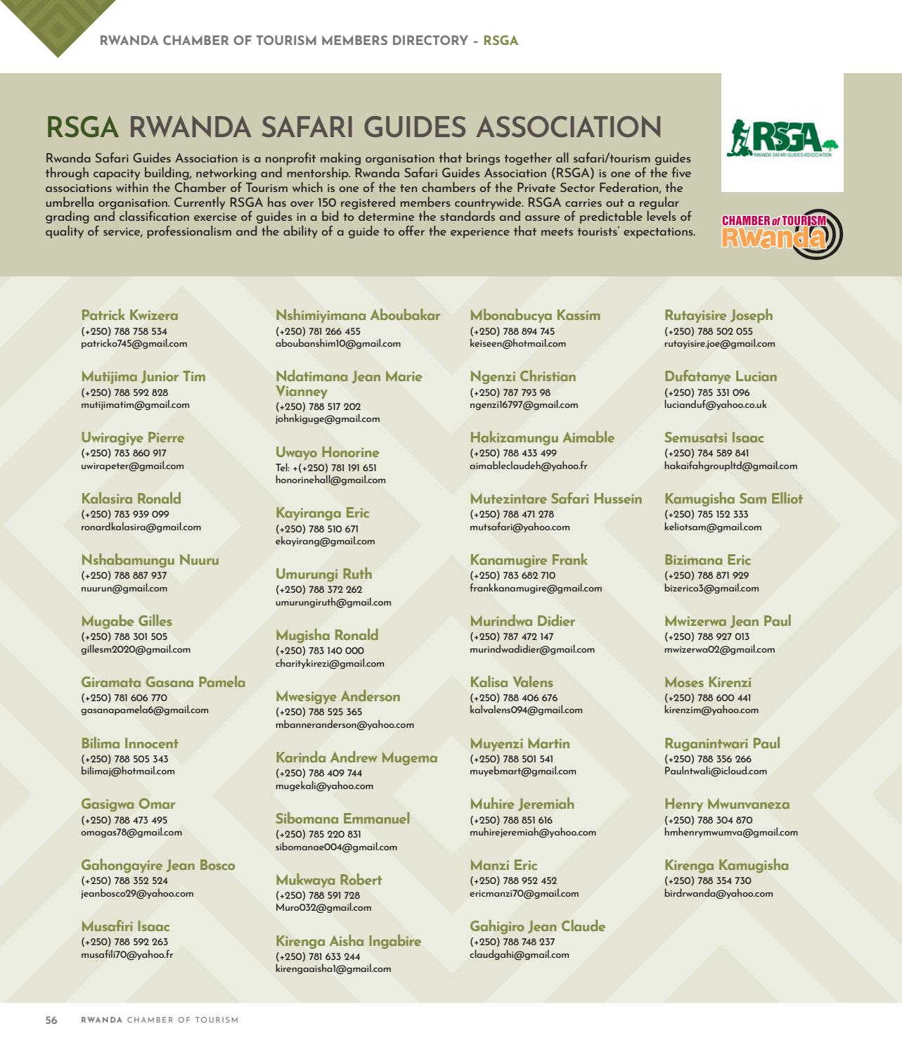 Rwanda Tourism Guide 2019-20 by Land & Marine Publications Ltd. - Issuu