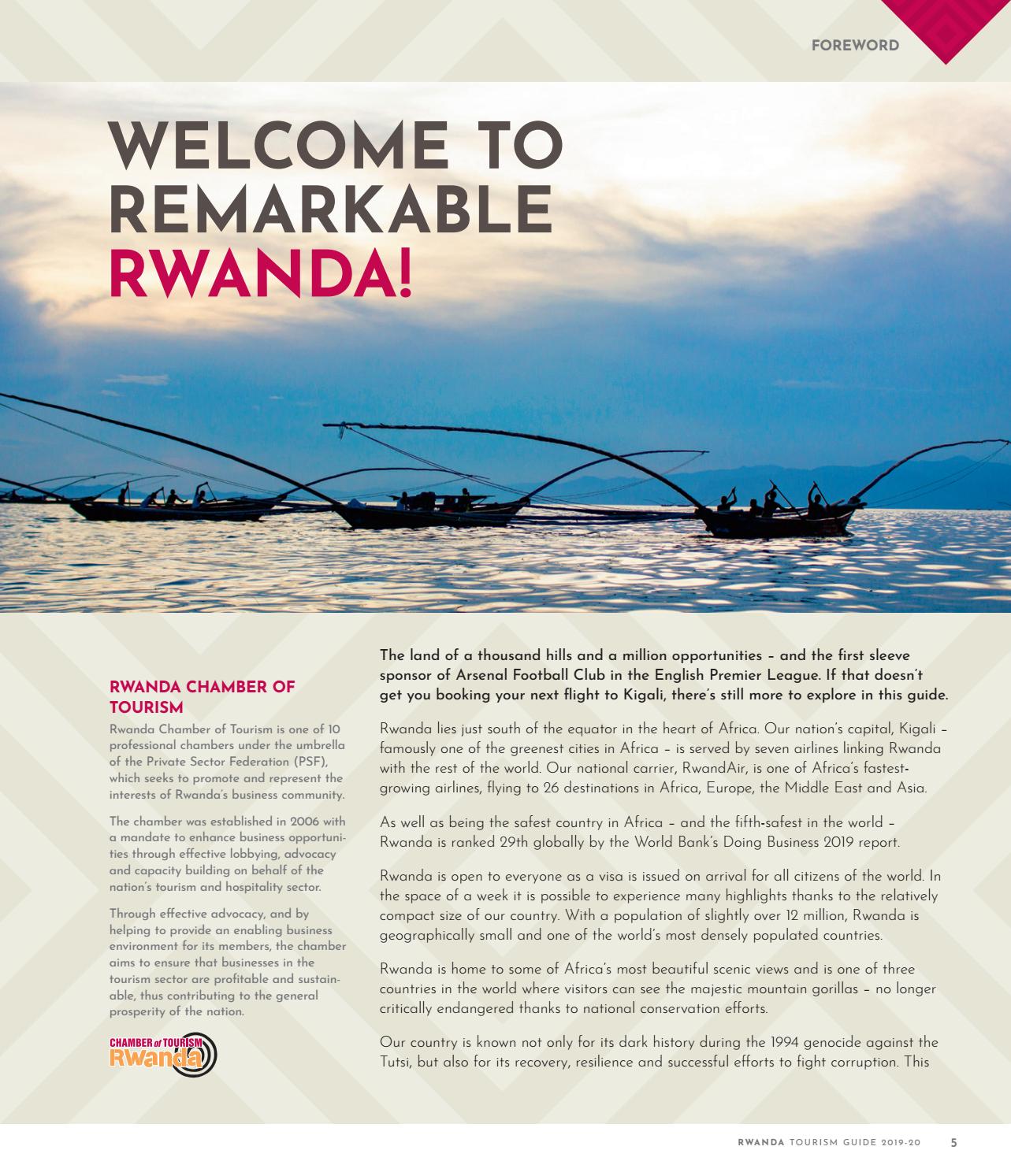 Rwanda Tourism Guide 2019-20 by Land & Marine Publications Ltd. - Issuu