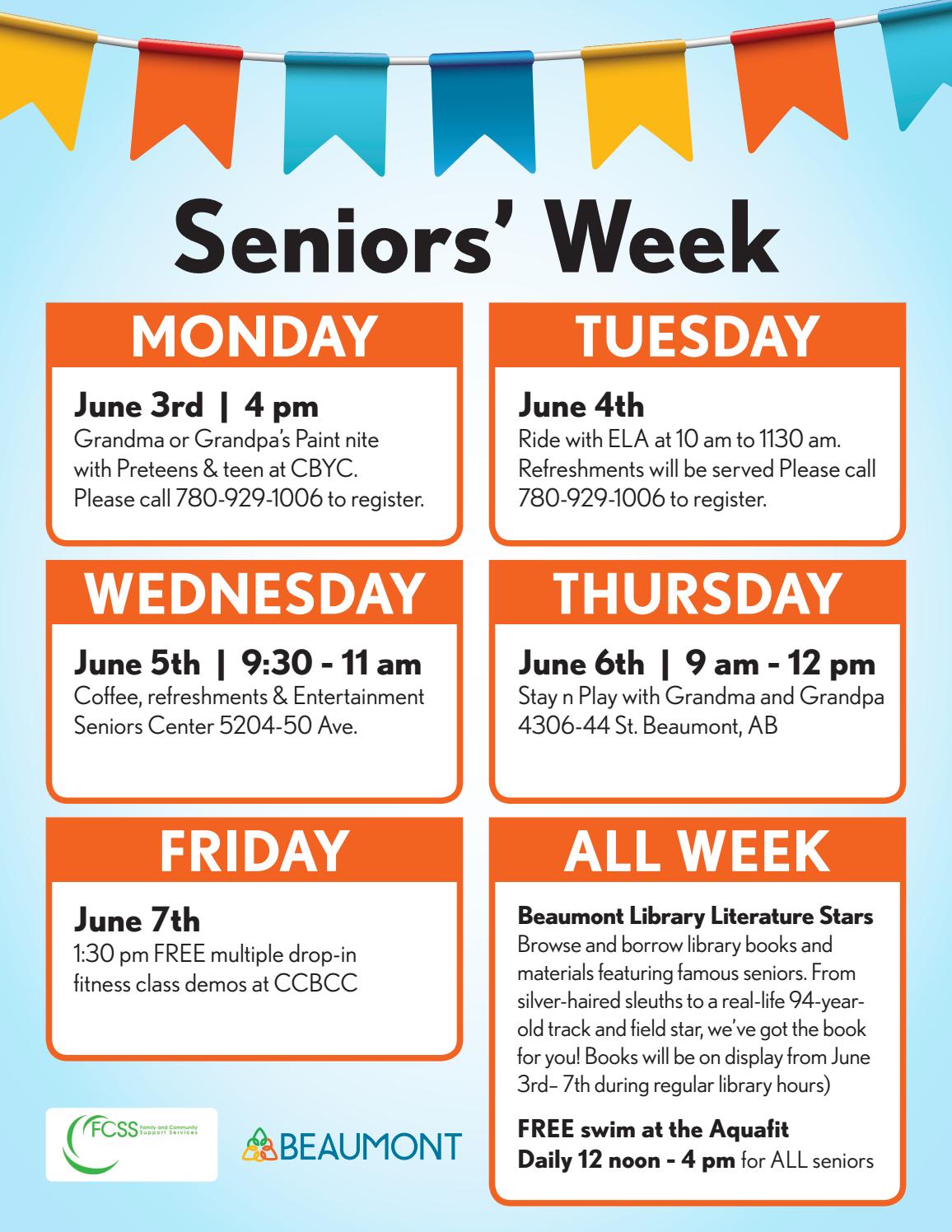 Seniors Week Poster by Beaumont-Alberta - Issuu