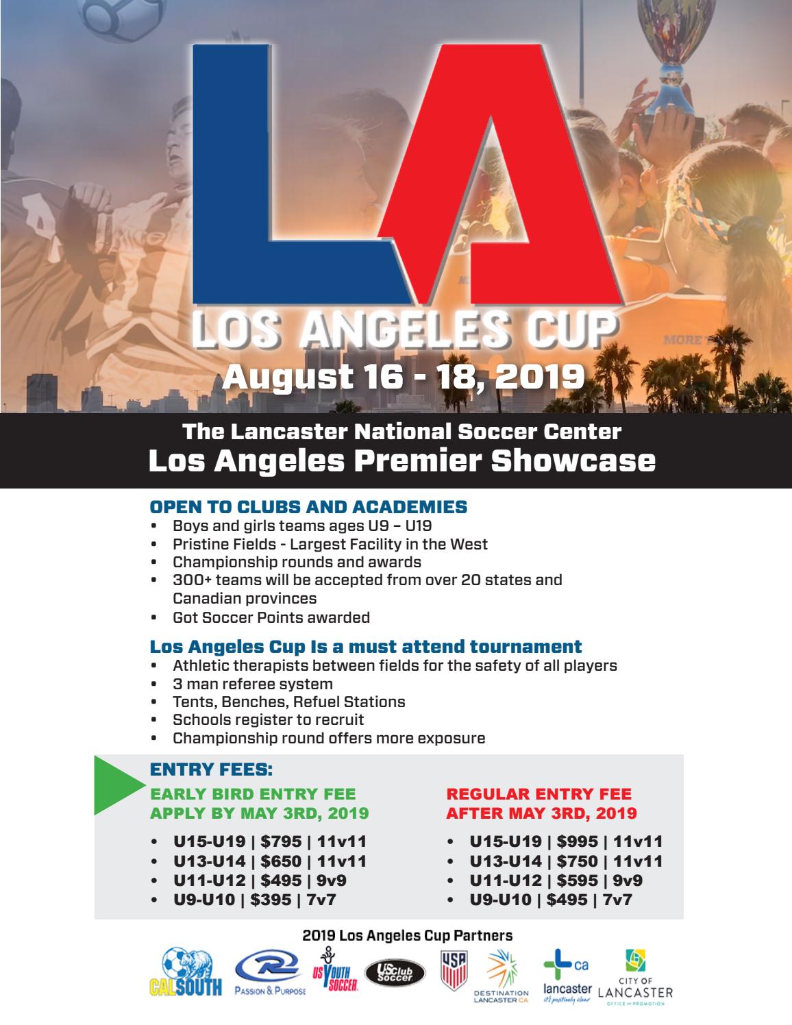 2019 LA Cup Welcome Packet by Rated Sports - Issuu