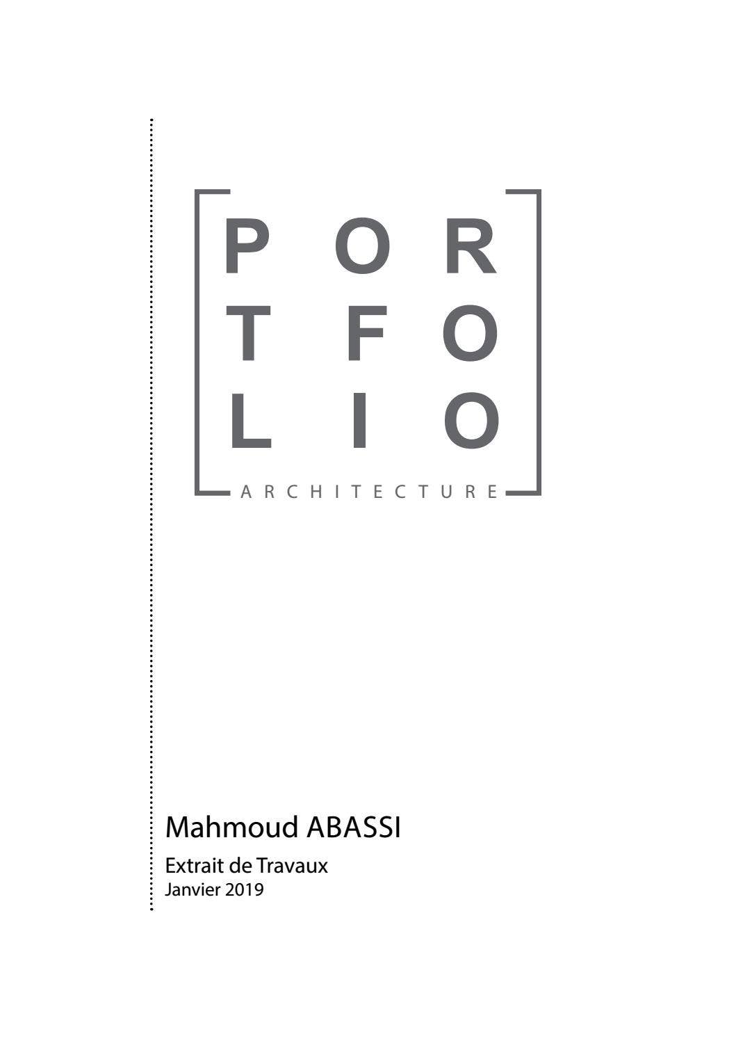 Portfolio Architecture 2019 by Mahmoud Abassi - Issuu