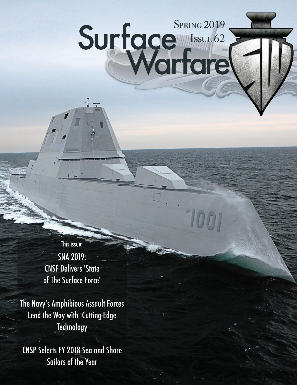 Surface Warfare Magazine - Spring 2019 by Surface Warfare Magazine - Issuu