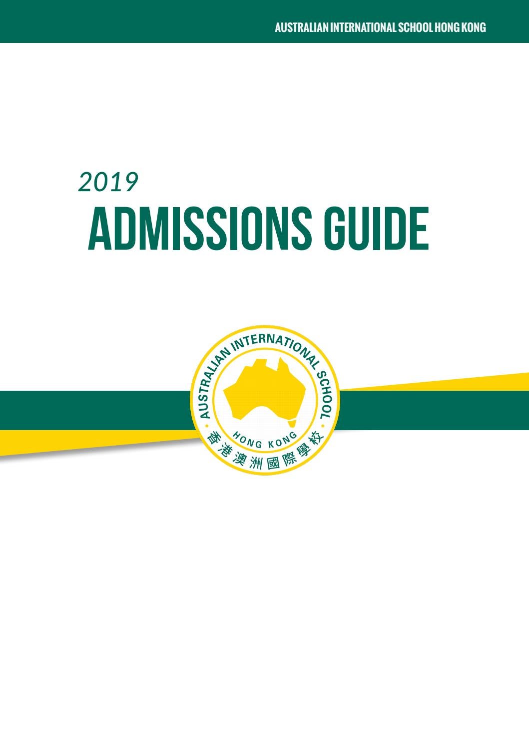 AISHK 2019 Admissions Guide by Australian International School Hong ...