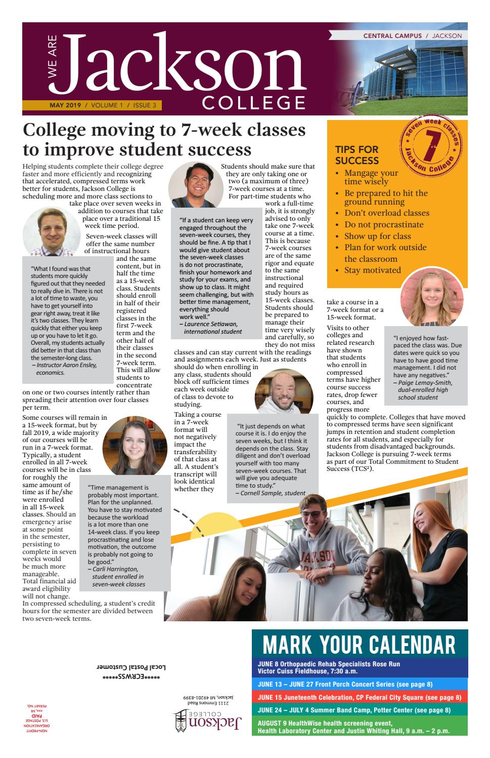 We Are Jackson College - May 2019 by Jackson College - Issuu