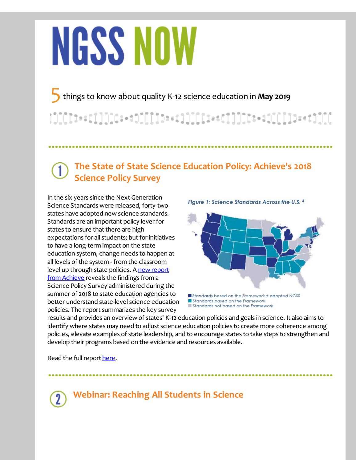 NGSS Now May 2019 by NextGenScience - Issuu