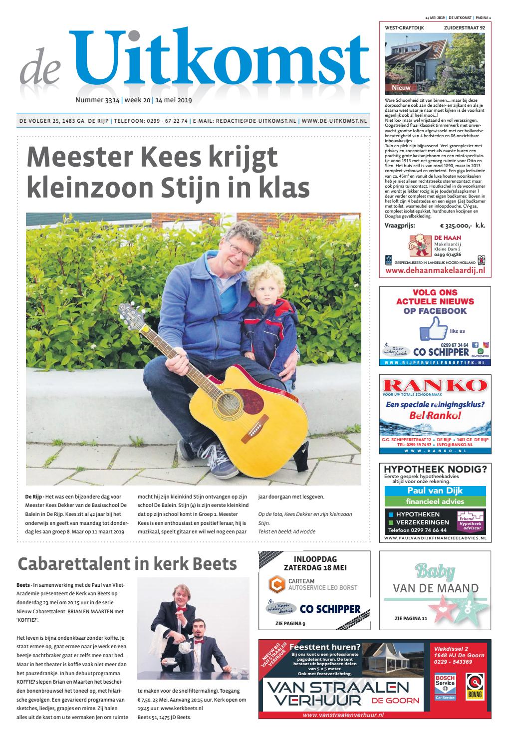 De Uitkomst, week 20 2019 by Uitgeverij De Uitkomst - Issuu