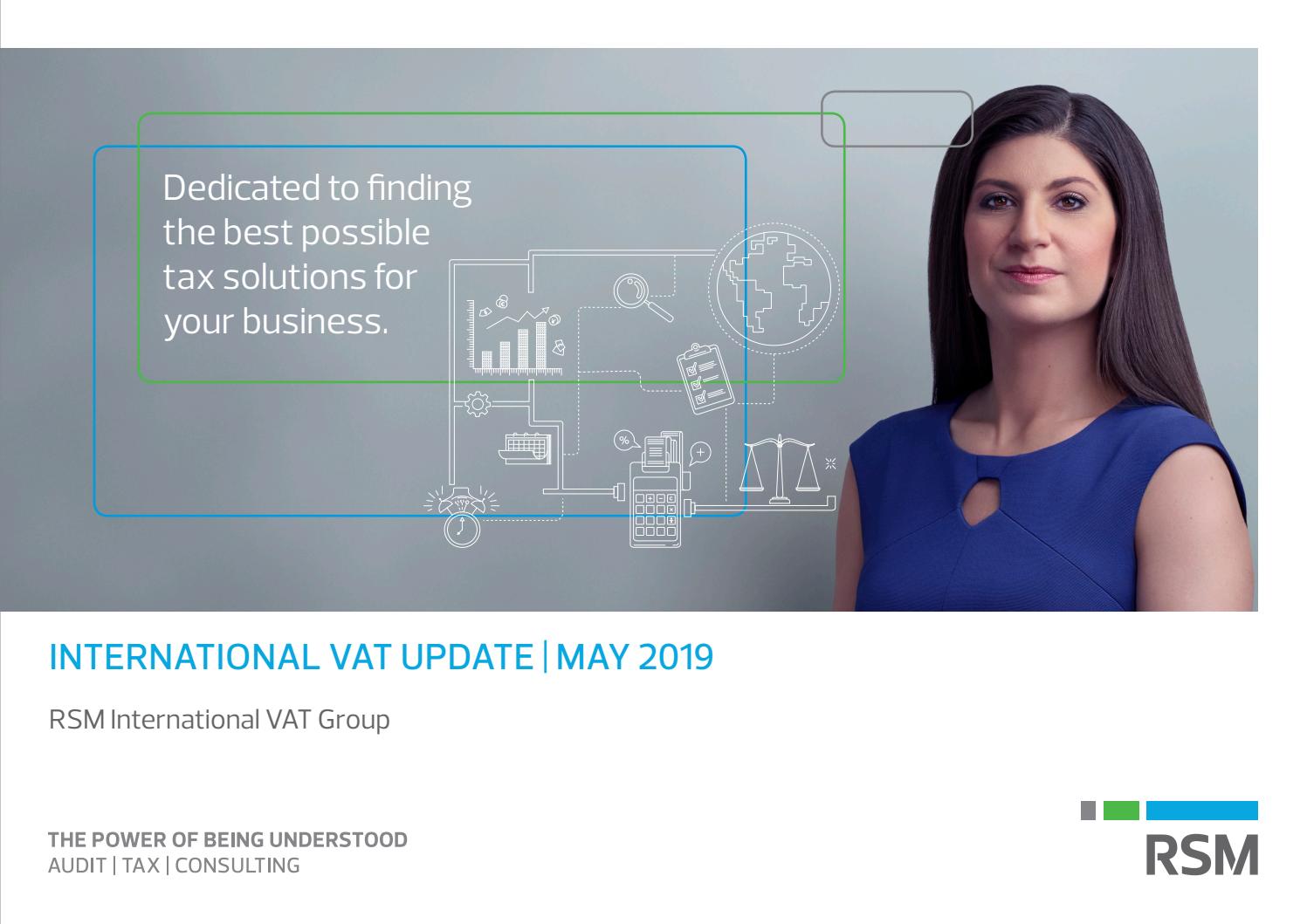 International VAT Update - May 2019 by RSM Global - Issuu