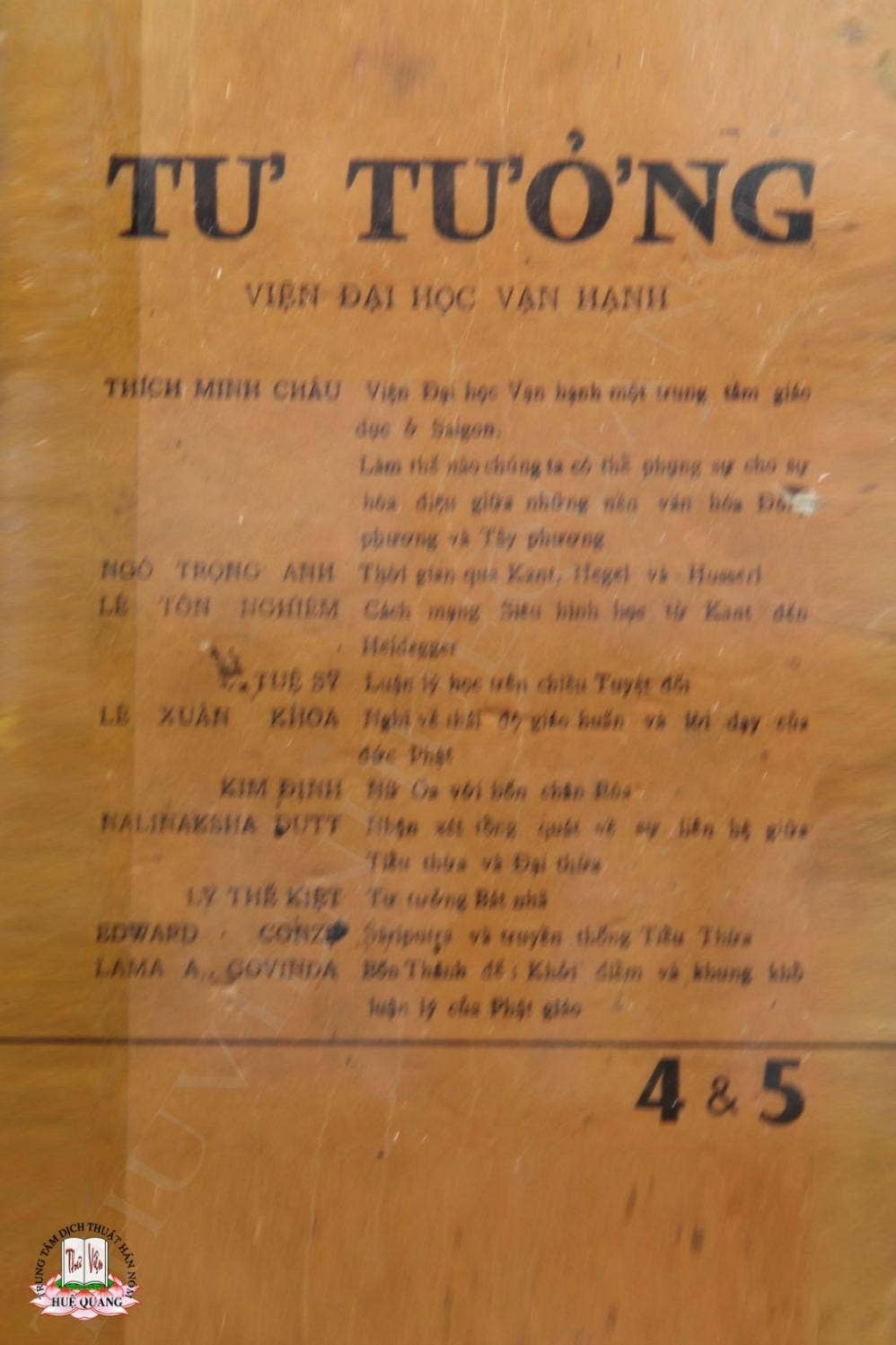 Tap Chi Tu Tuong so 4 va 5 (1968) by LuuTru - Issuu