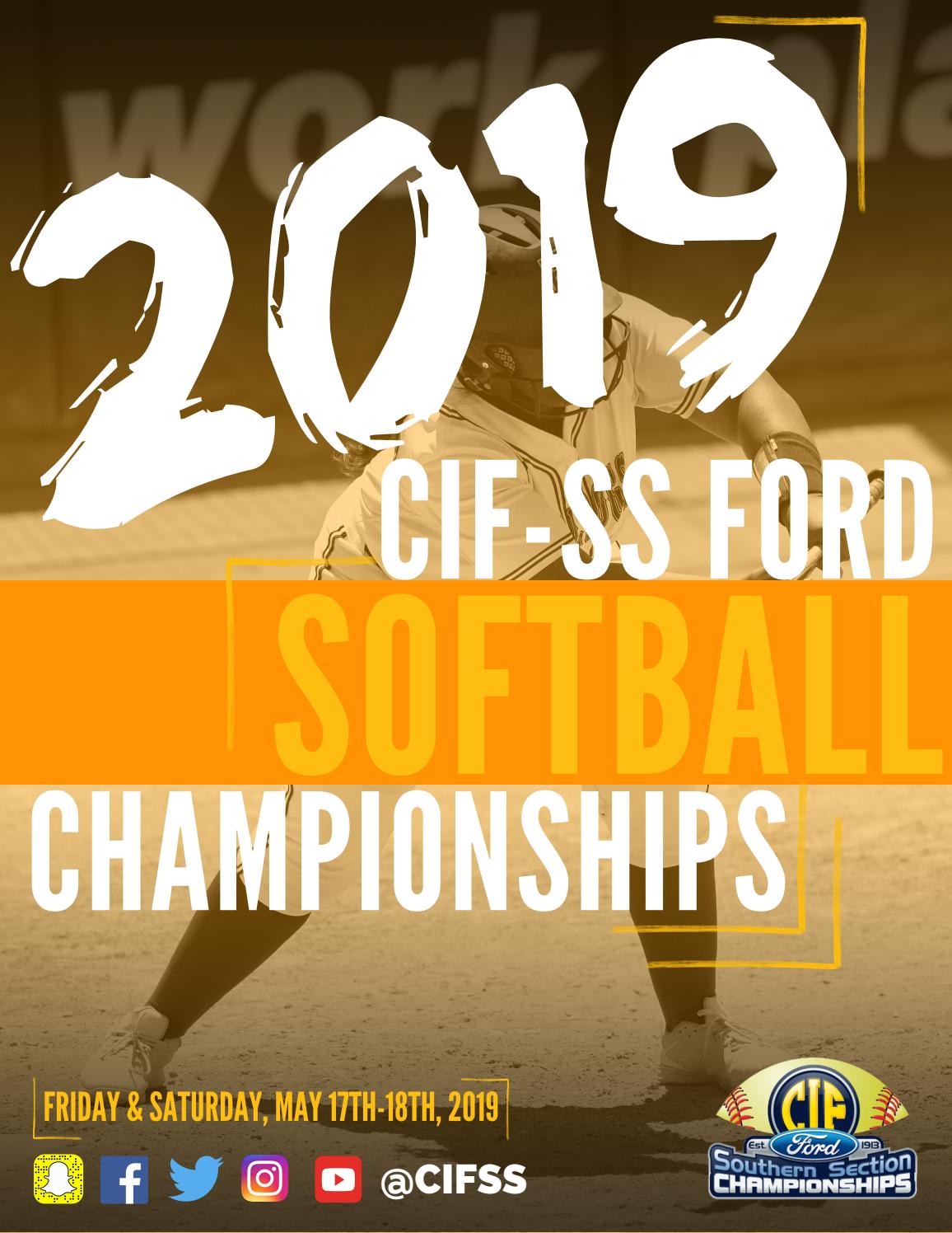2019 CIF-SS Ford Softball Championship Program by CIF Southern Section ...