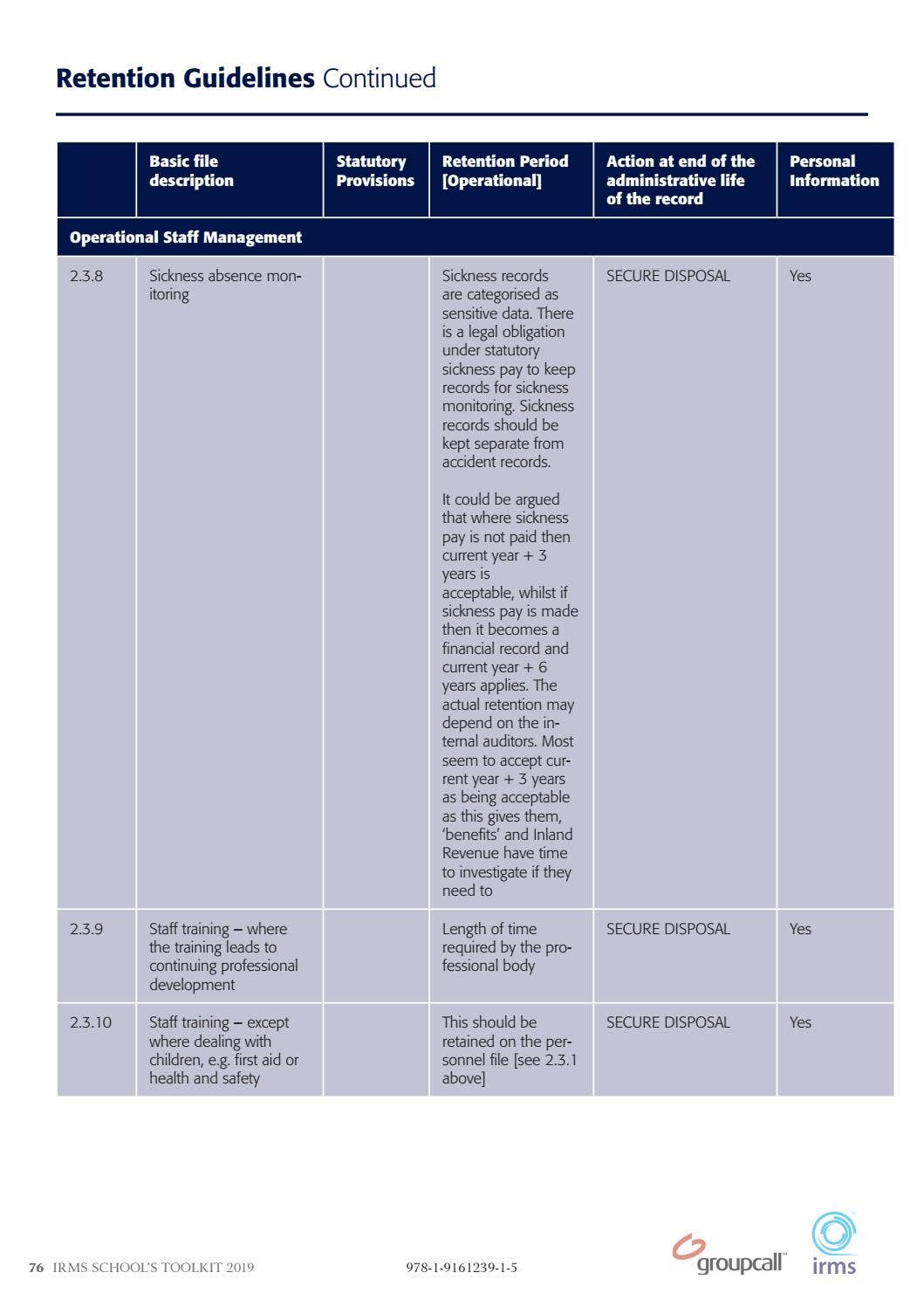 IRMS Toolkit for Schools 2019 by IRMS - Issuu
