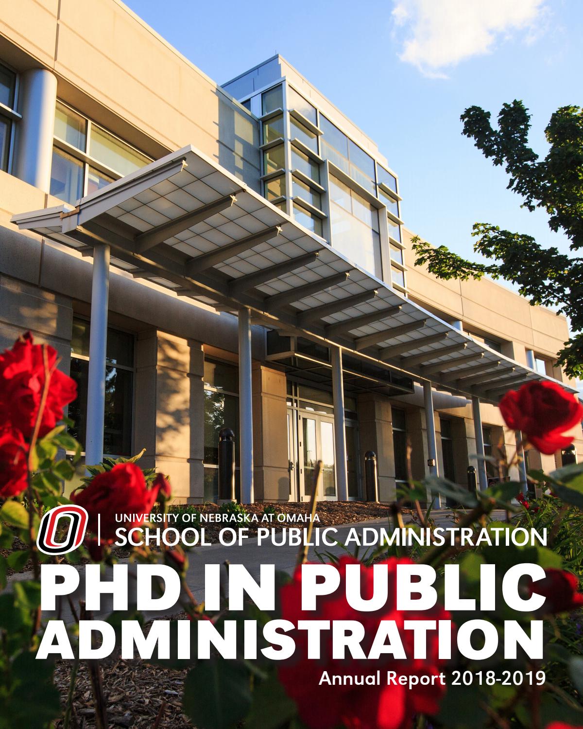 PhD in Public Administration Annual Report 2018-2019 by UNO School of ...