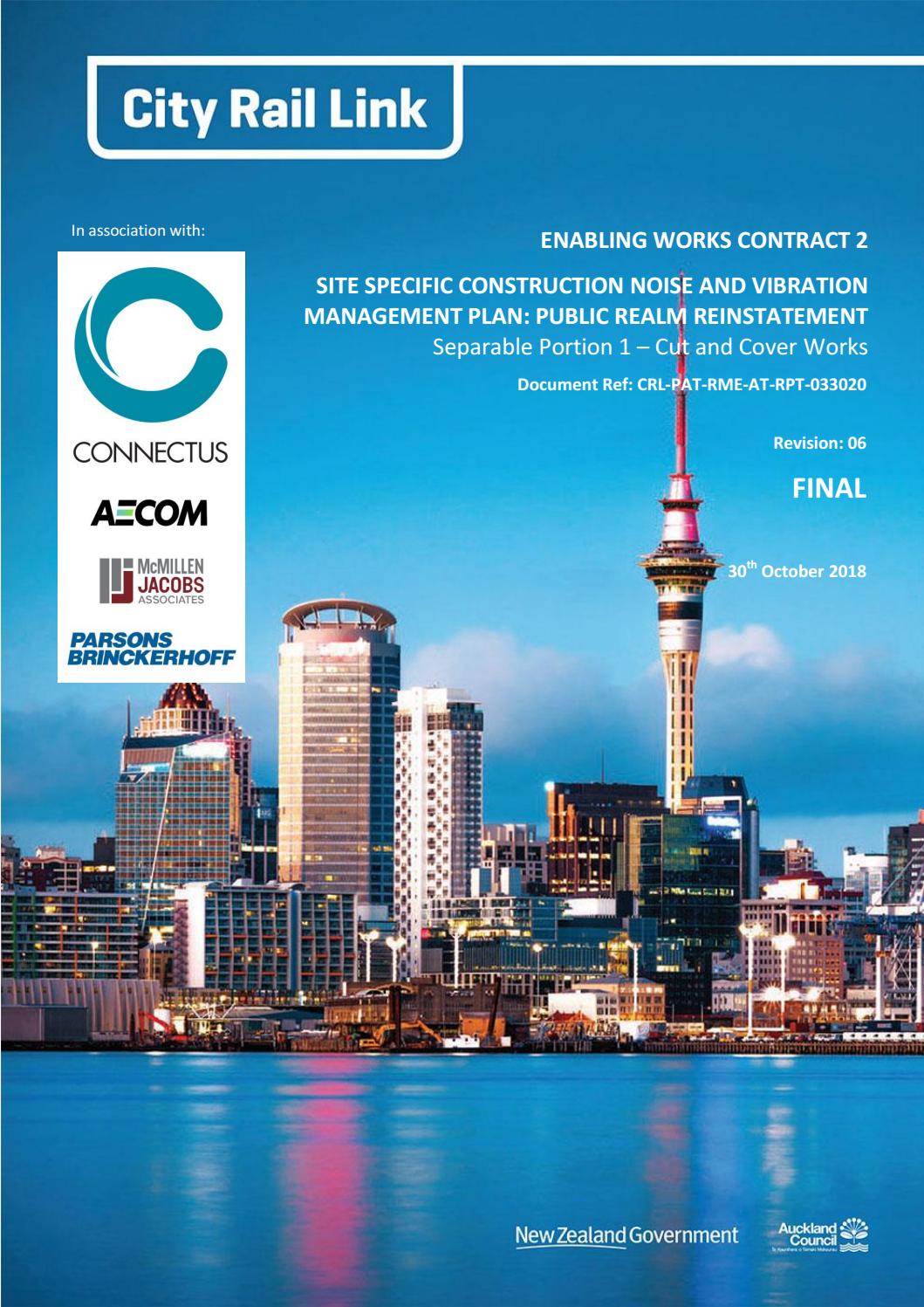 Site specific Construction noise and vibration management plan by City ...