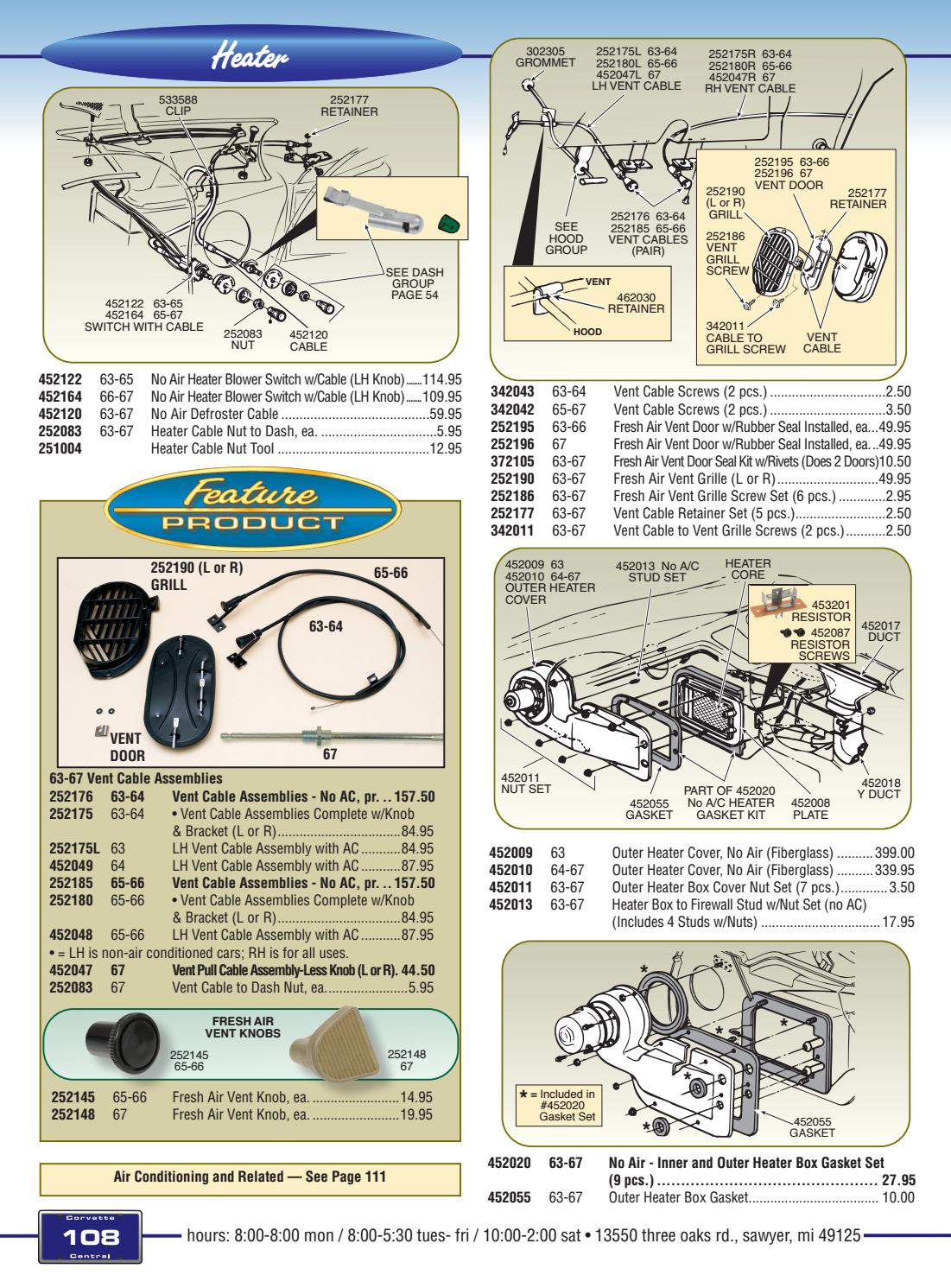Corvette Central C2 (63-67) Corvette Parts Catalog by Corvette Central ...