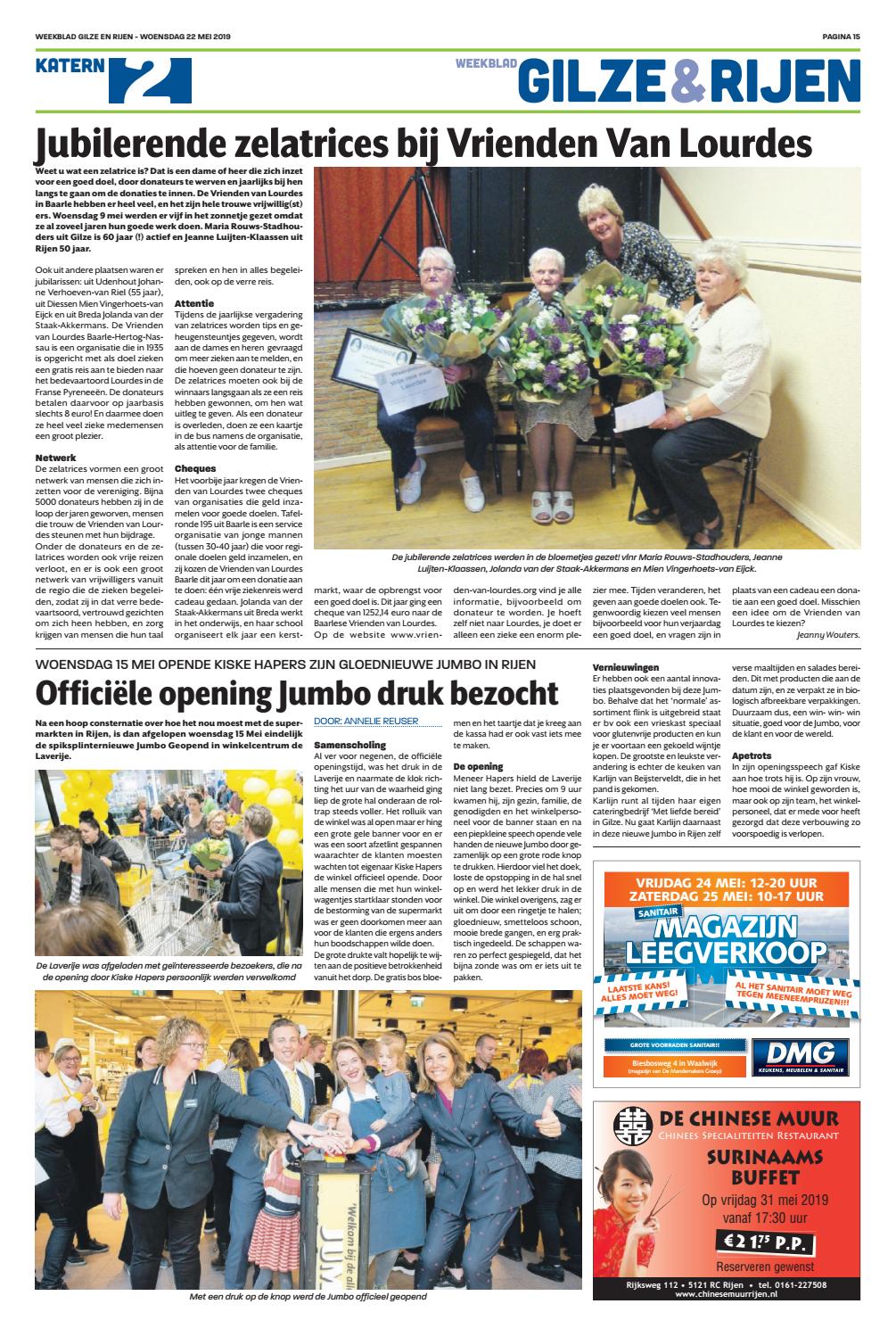 Weekblad Gilze en Rijen 22-05-2019 by Uitgeverij Em de Jong - Issuu