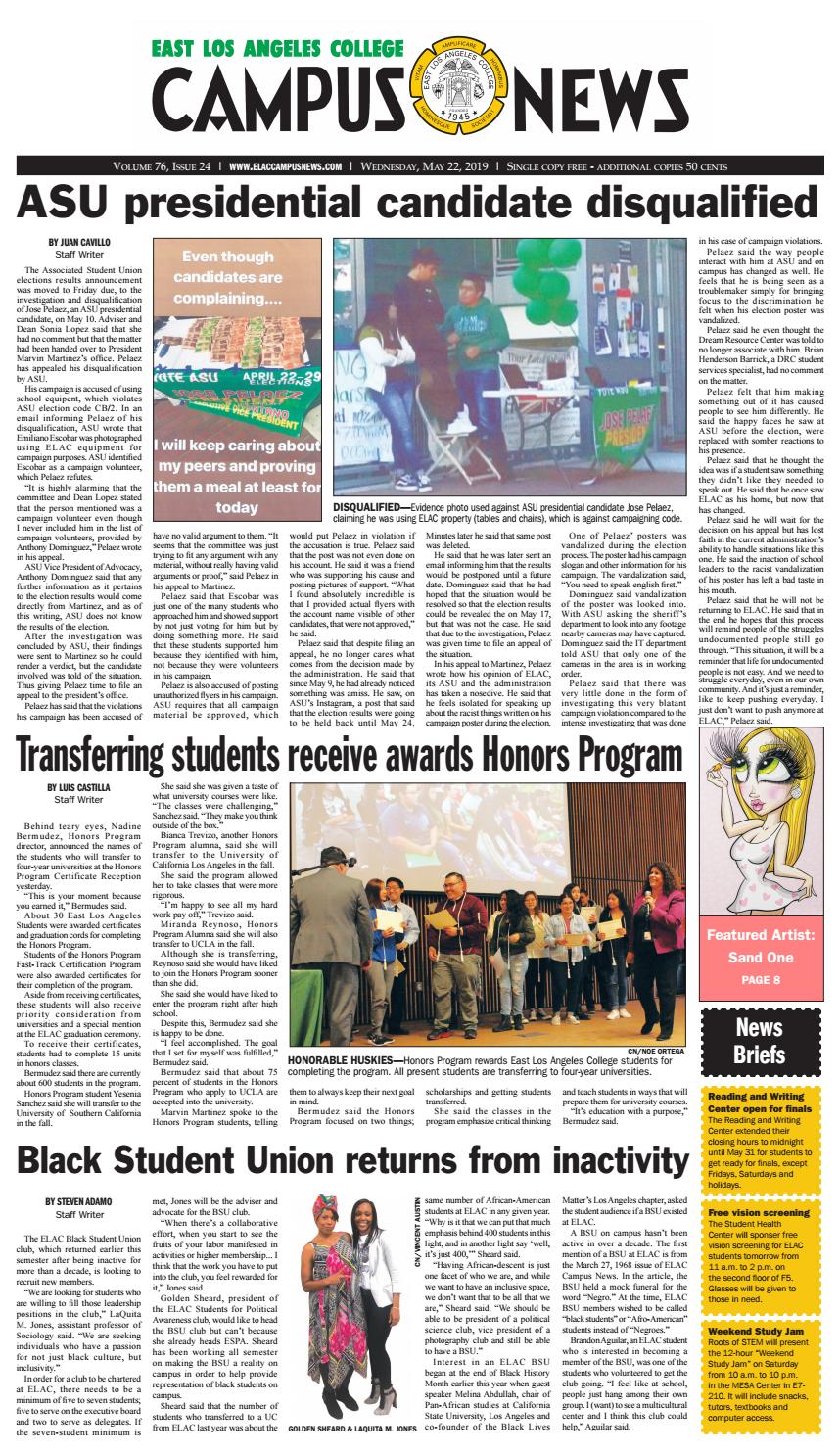 Campus News Spring 2019 Issue 24 by Editor in Chief Campus News - Issuu