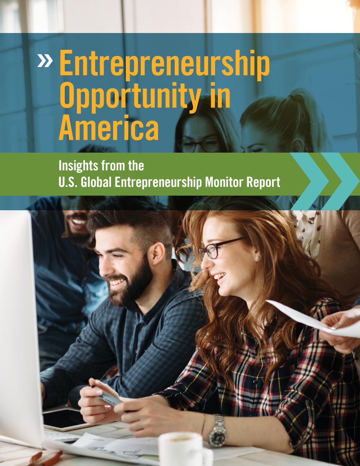 Entrepreneurship Opportunity in America: Insights from the U.S. GEM ...