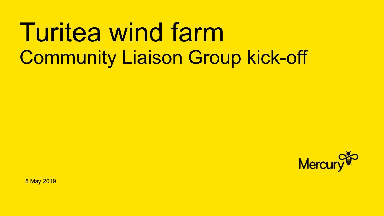 Turitea - Community Liason Group (CLG) kick-off by Mercury - Issuu
