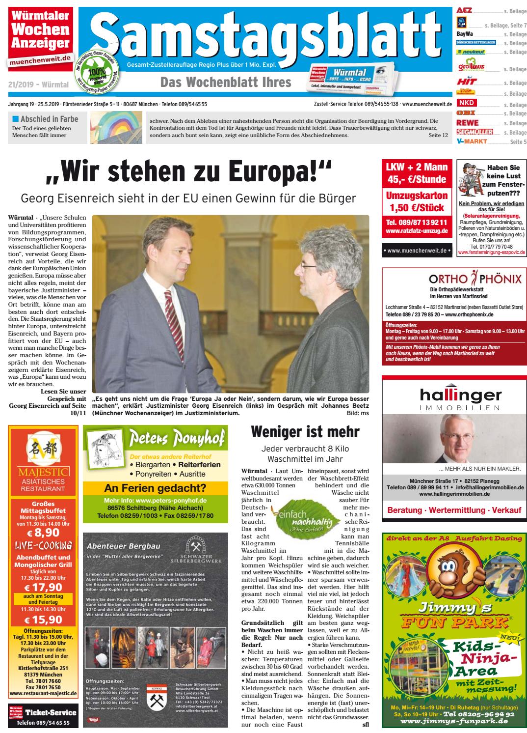 KW 21-2019 by Wochenanzeiger Medien GmbH - Issuu