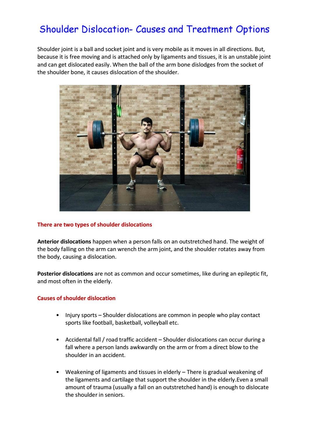 Shoulder Dislocation- Causes and Treatment Options by Kauvery Hospital ...