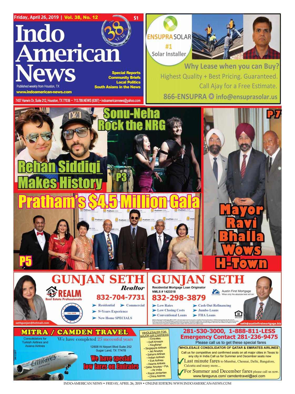 Indo-American News April 26, 2019 by Indo American News - Issuu