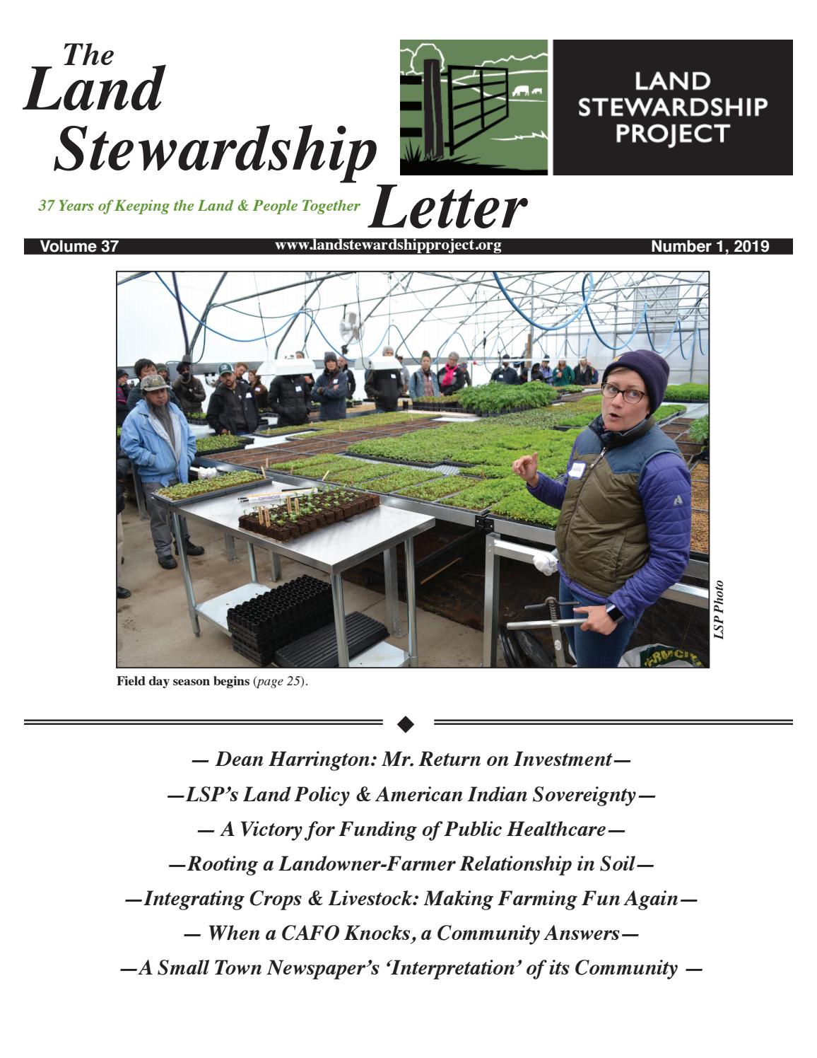 Land Stewardship Letter, No. 1, 2019 by landstewardshipproject7 - Issuu
