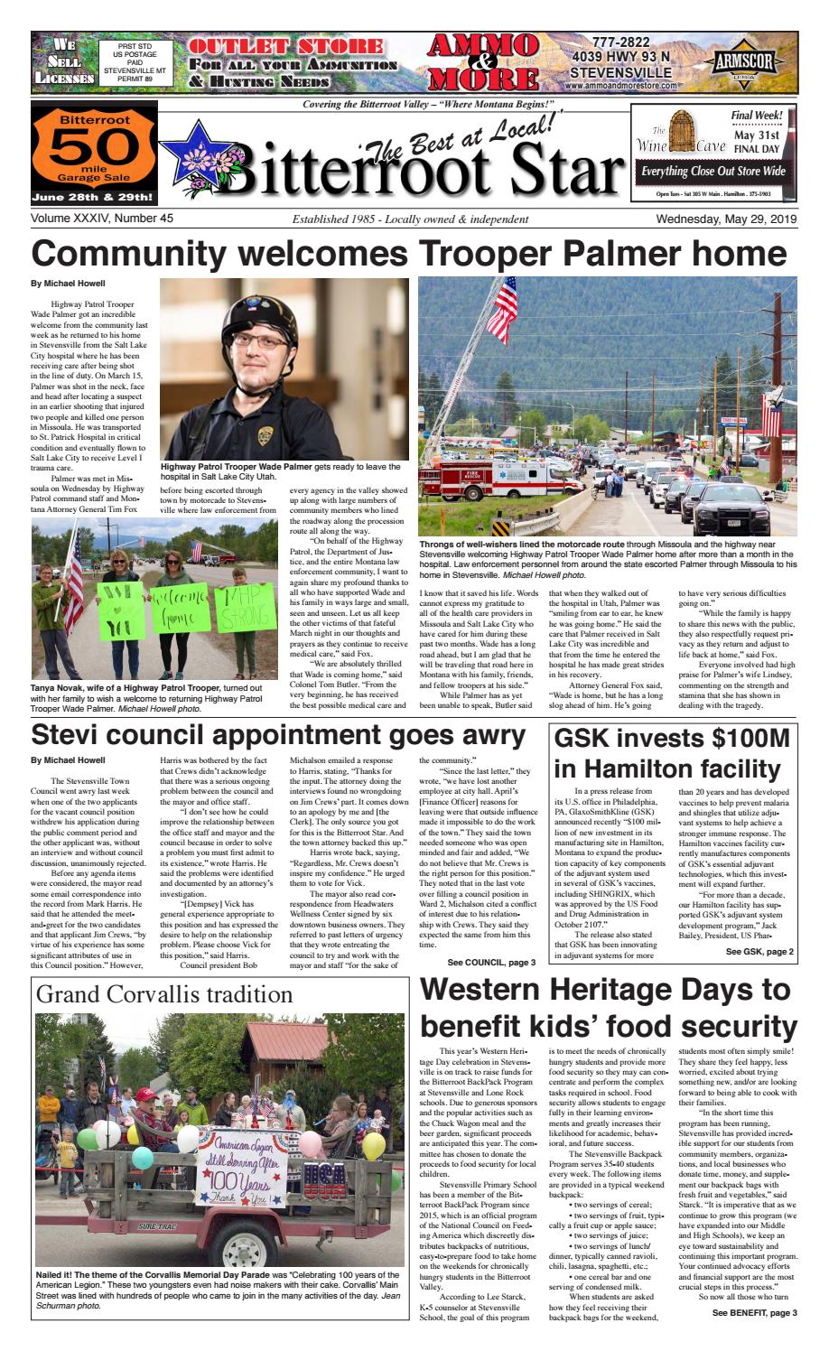 Bitterroot Star - May 29, 2019 by Bitterroot Star - Issuu