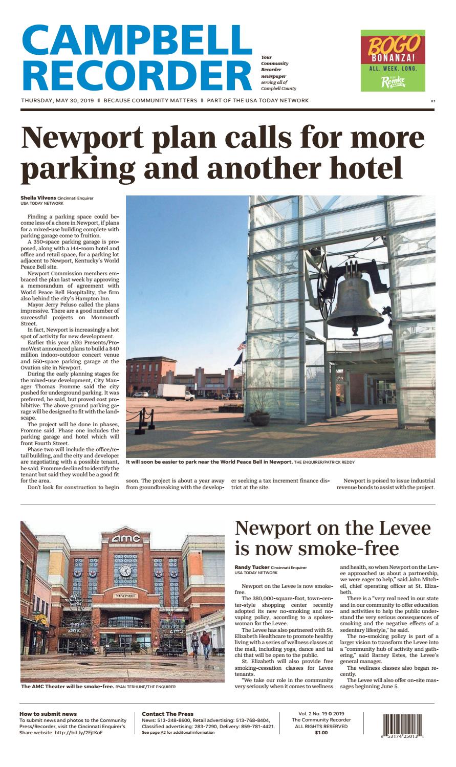 Campbell Recorder 05/30/19 by Enquirer Media - Issuu