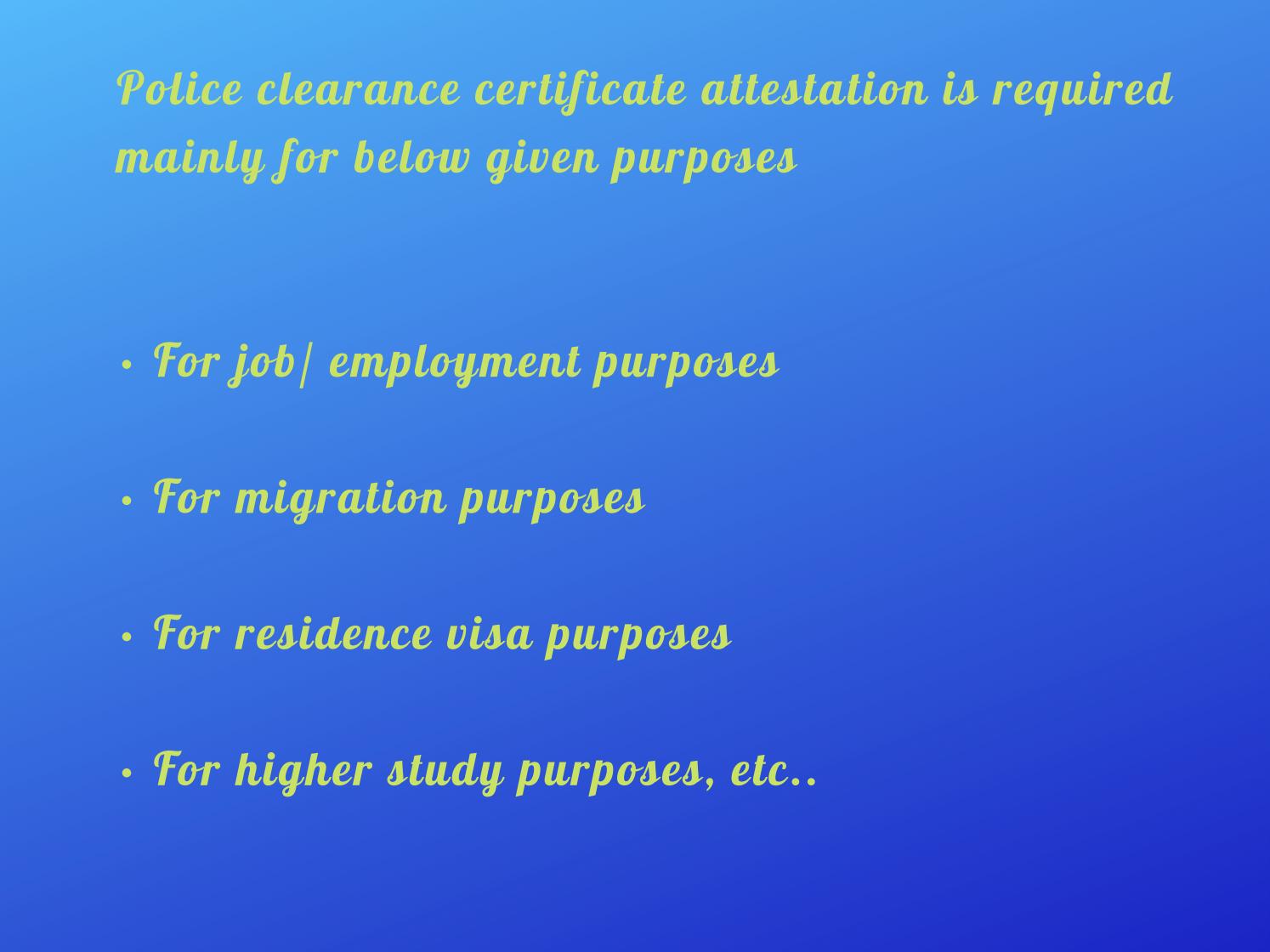 Police Clearance Certificate Attestation By Genius Attestation Services Police Clearance Certificate Attestation By Genius Attestation Services