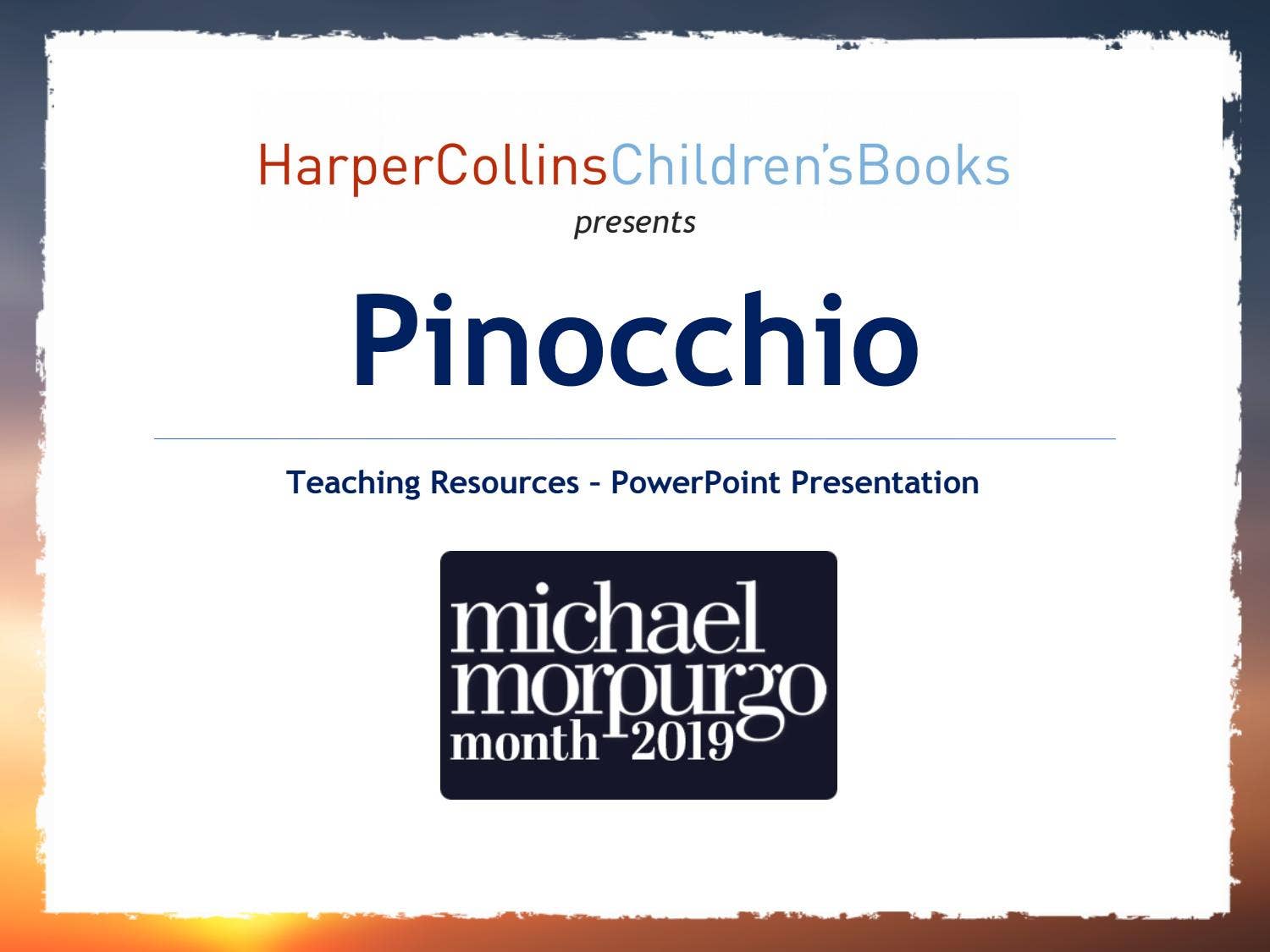 Pinocchio by Michael Morpurgo - PowerPoint Presentation (KS2) by ...