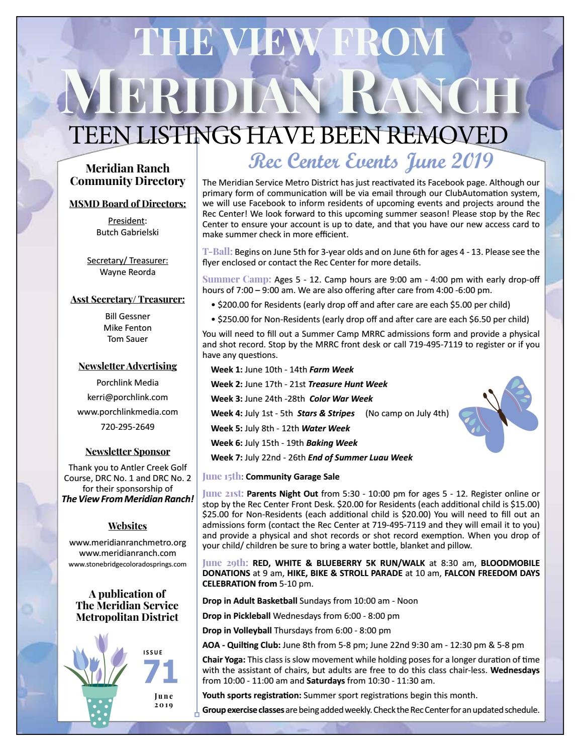 Meridian Ranch June Newsletter by Meridian Ranch - Issuu