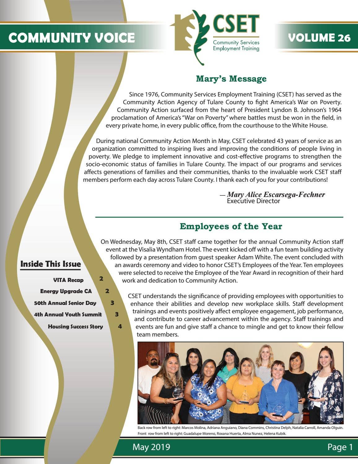 CSET Newsletter - May 2019 by Community Services Employment Training ...