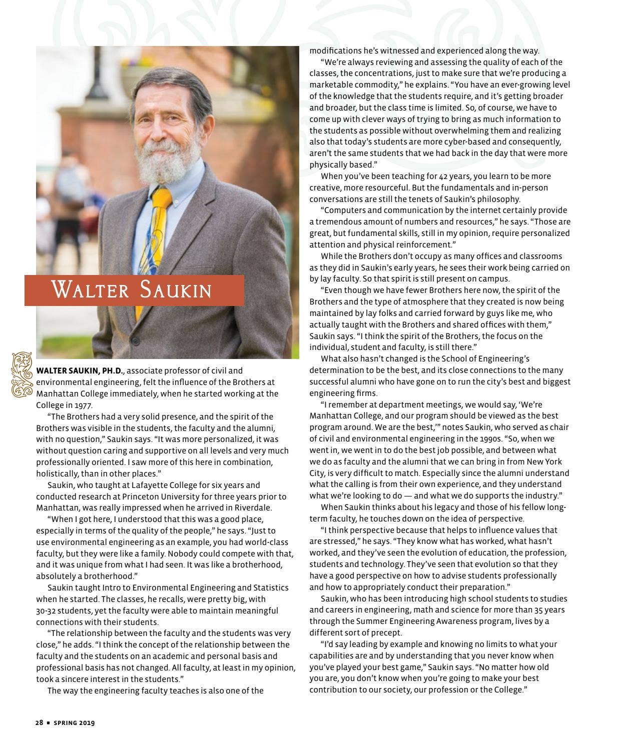 Manhattan Magazine Spring 2019 by Manhattan University - Issuu