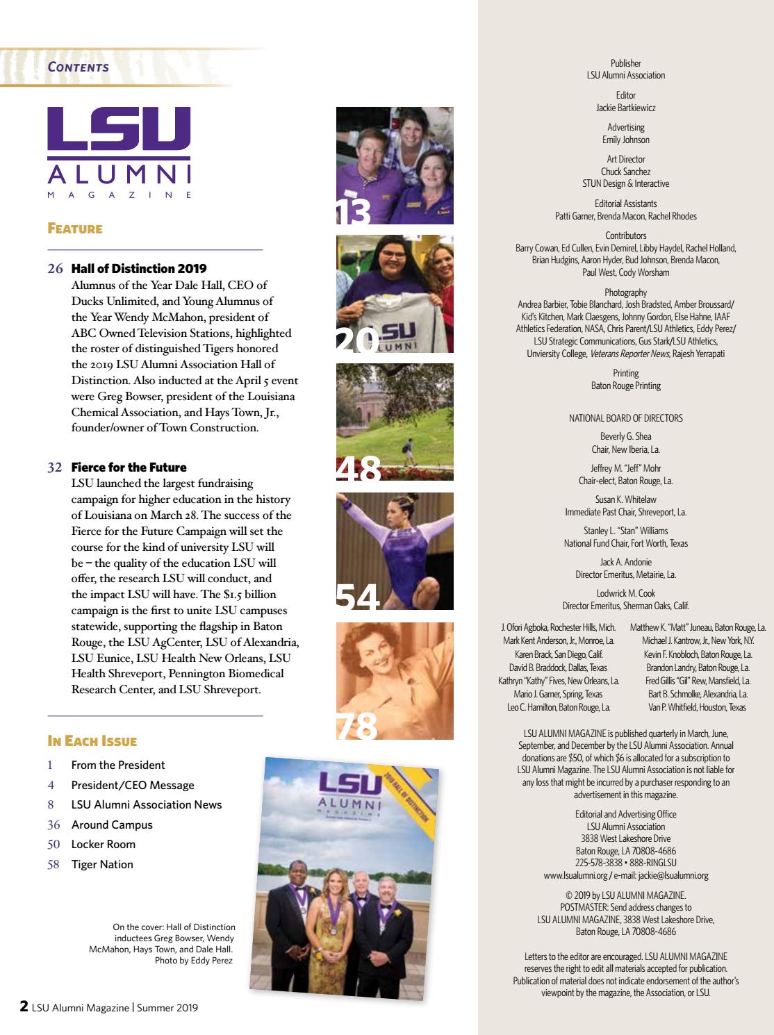 LSU Alumni Magazine_Summer 2019 Issue by LSU Alumni Association - Issuu
