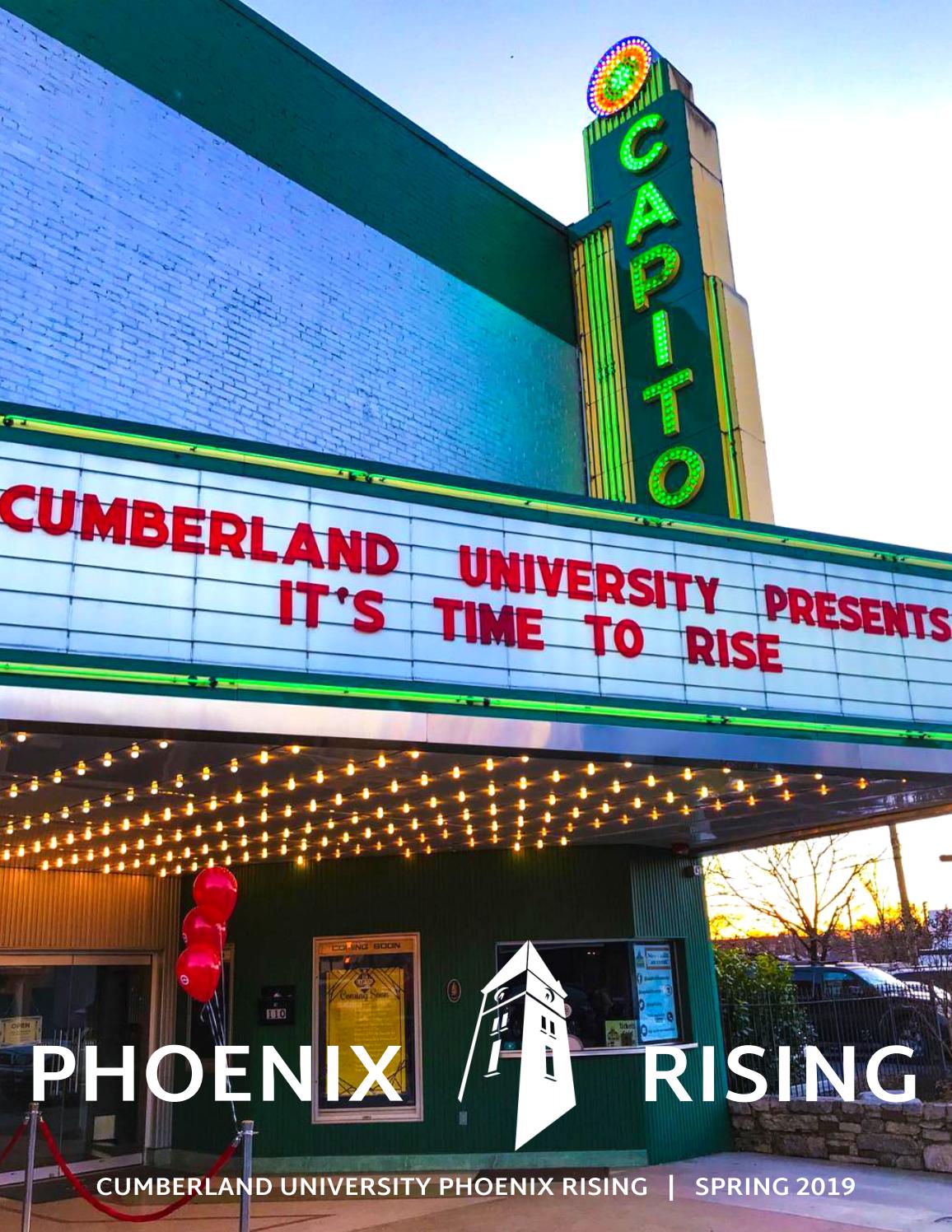 Phoenix Rising - Spring 2019 by Cumberland University - Issuu