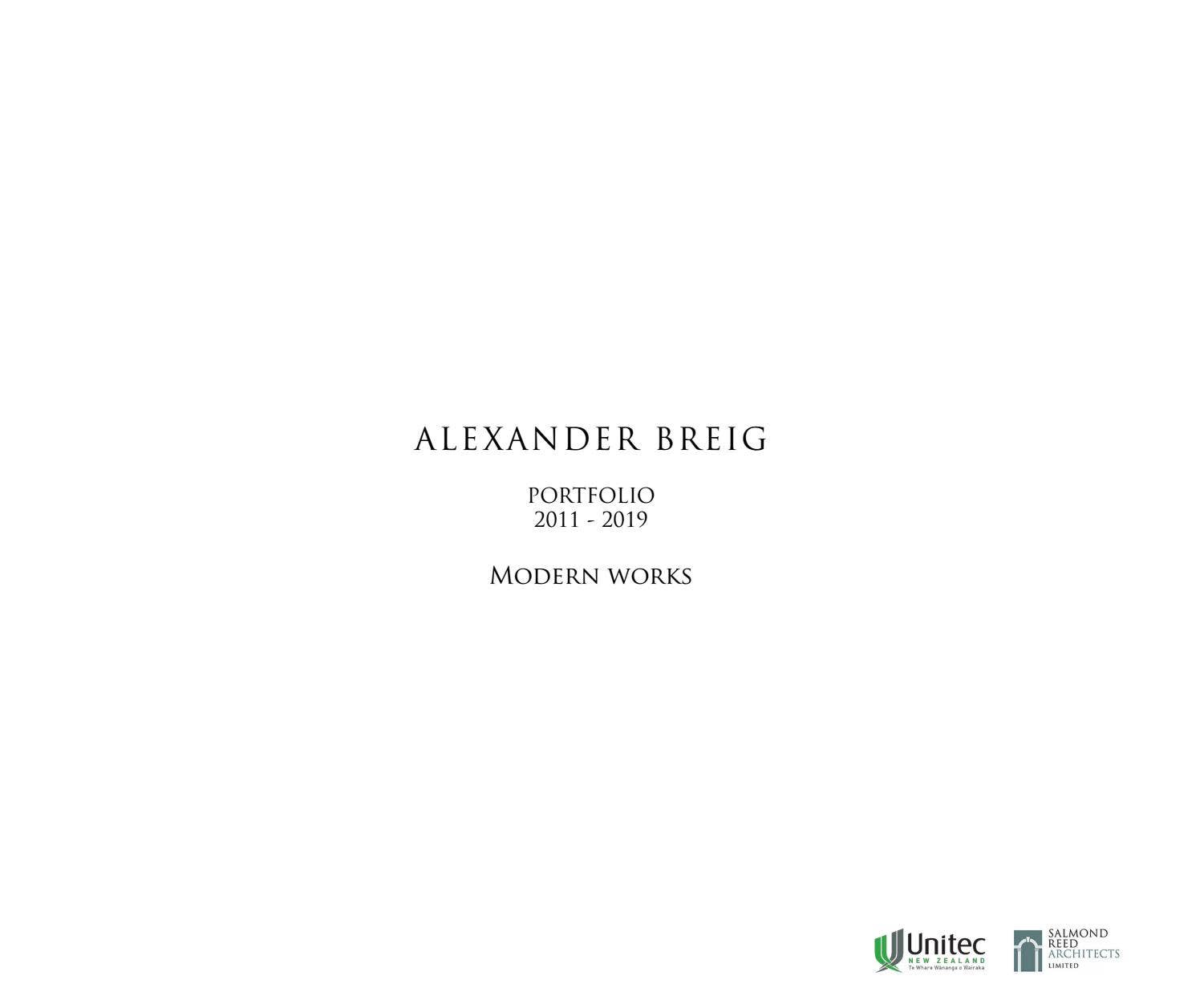 Alexander Breig Portfolio 2019 - Modern by Alexander Breig - Issuu