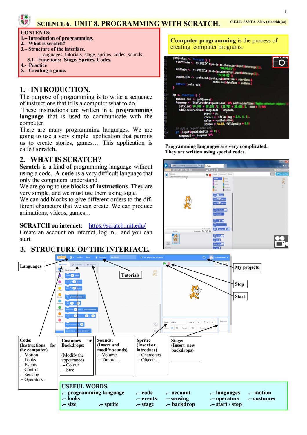 SCRATCH PROGRAMMNG by ceipsantaana1 - Issuu