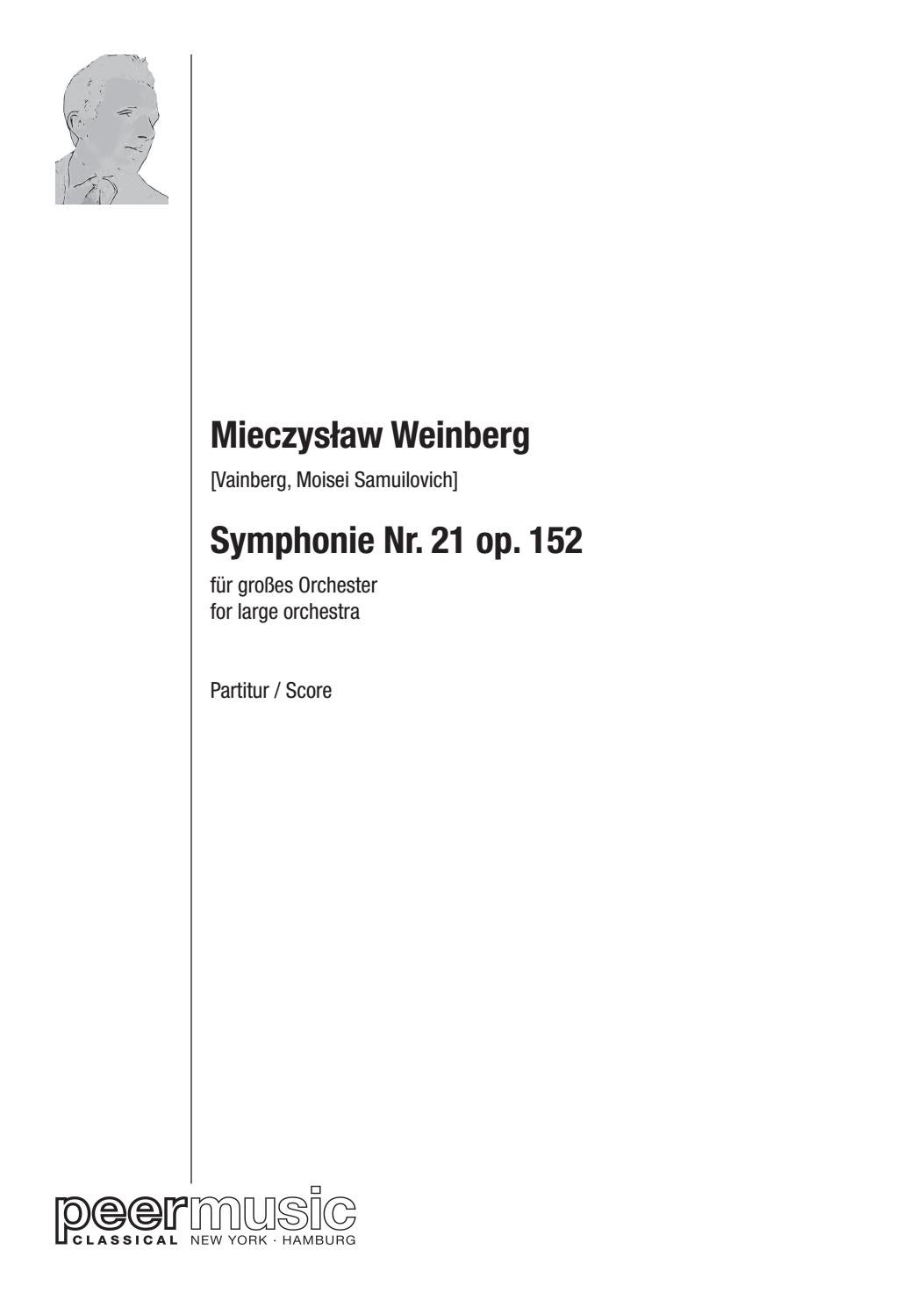 Weinberg - Symphony No. 21 by Peermusic Classical - Issuu