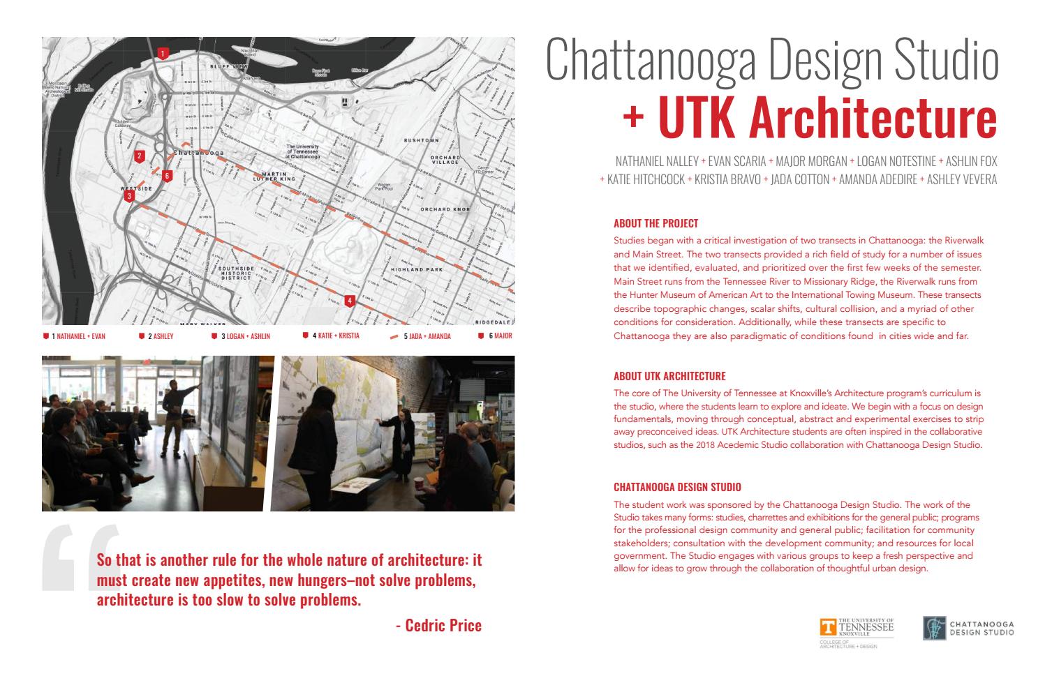 Fall 2018, UTK College of Architecture and Design Collaboration by ...