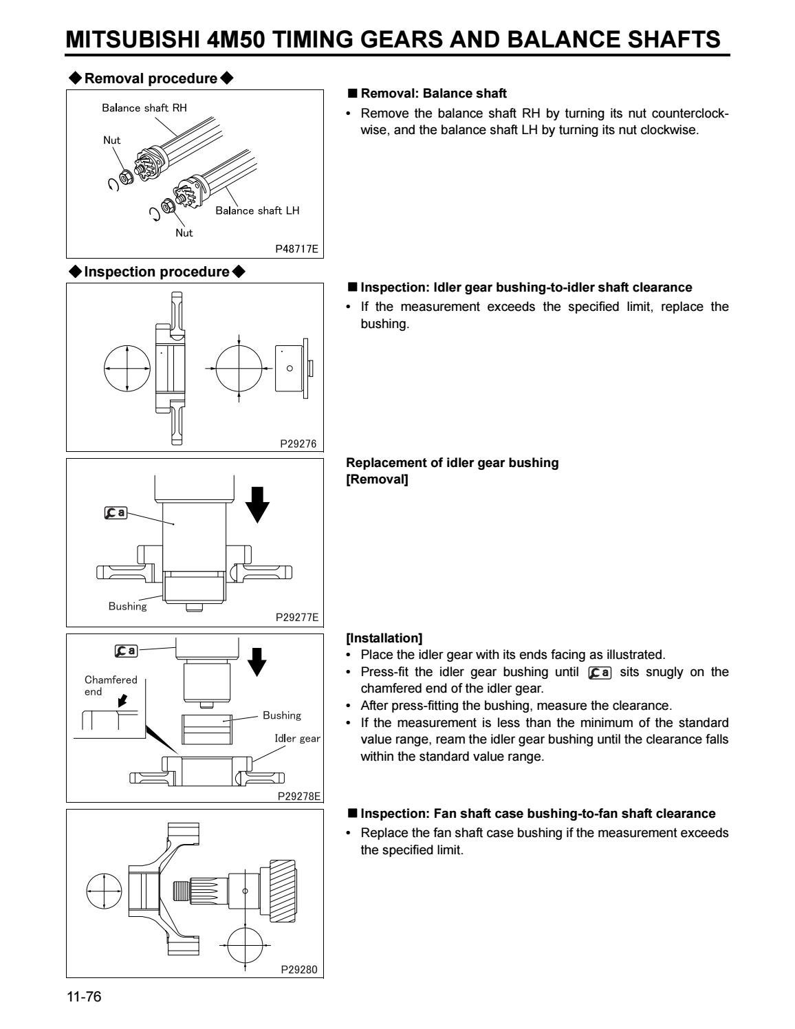 Mitsubishi 4M50 Engine Workshop Manual free download by engineparts2 ...