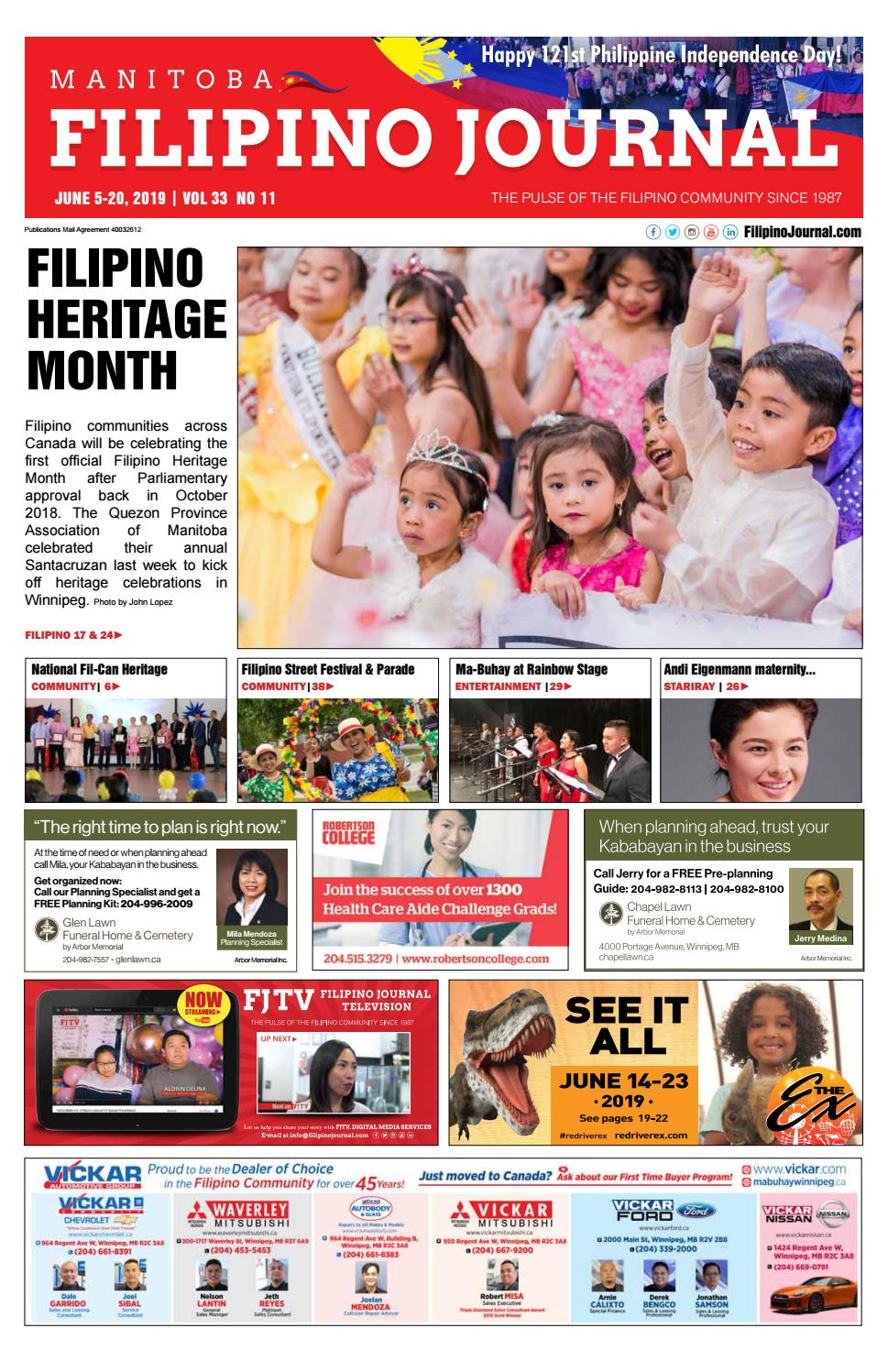 Filipino Journal Manitoba Edition June 05 - 20, 2019 by Filipino ...